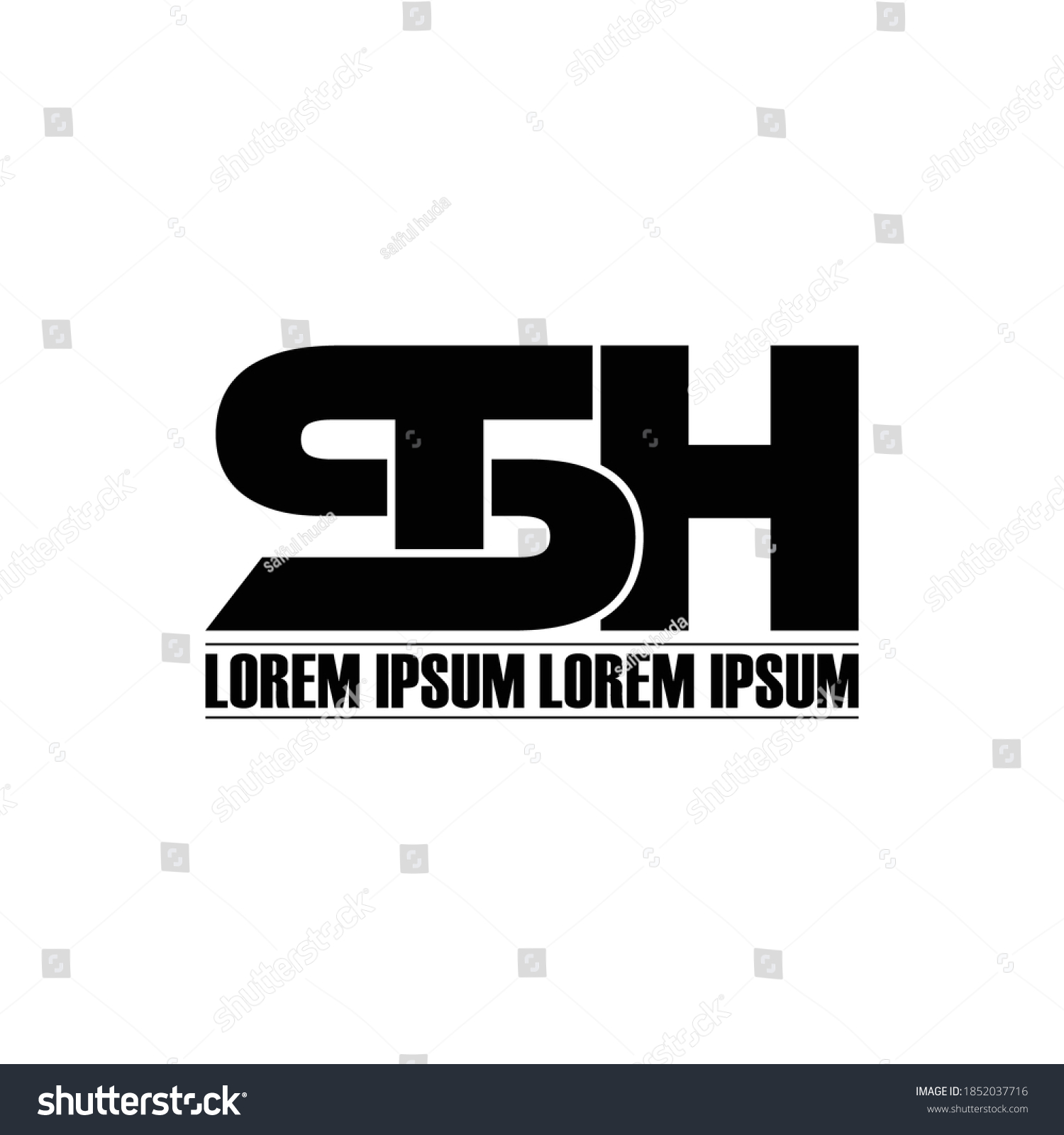 Sth Letter Monogram Logo Design Vector: เวกเตอร์สต็อก (ปลอดค่าลิขสิทธิ์ ...