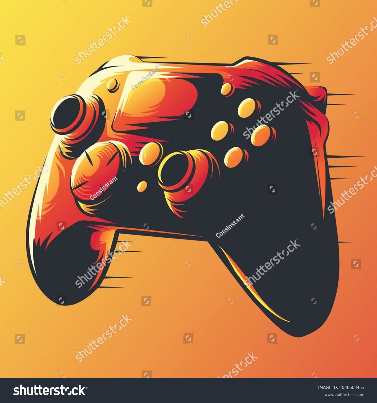 Stick Controller Art Wallpaper Design Stock Vector (Royalty Free ...