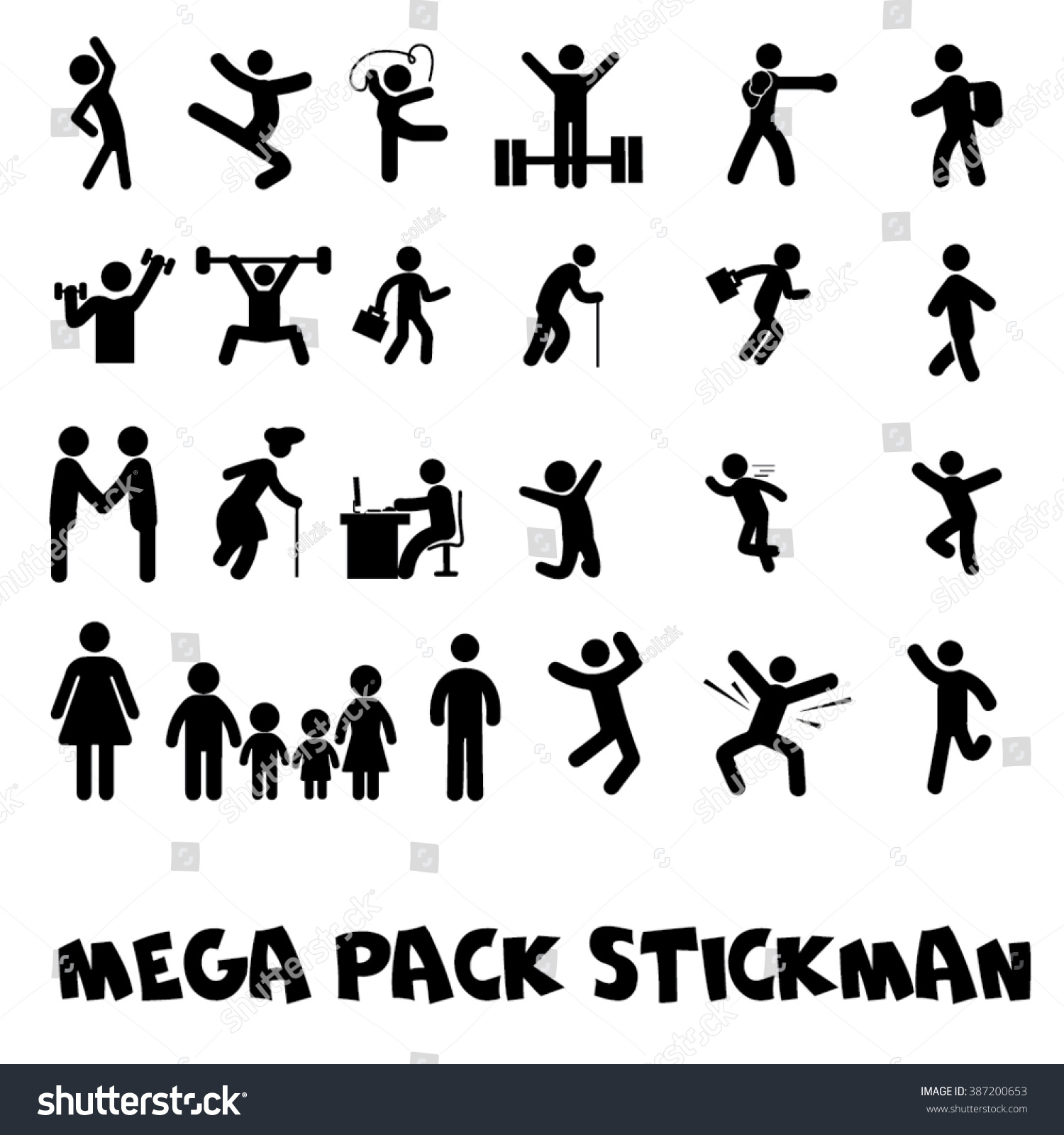 Stick Figure Stock Vector 387200653 - Shutterstock