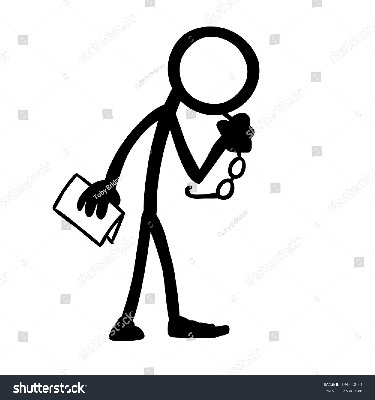 Stick Figure Art Critic Thought Stock Vector (Royalty Free) 194220080