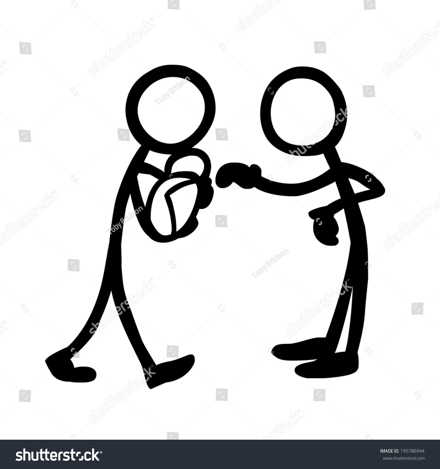 Stick Figure Babies Caring: vector de stock (libre de regalías ...