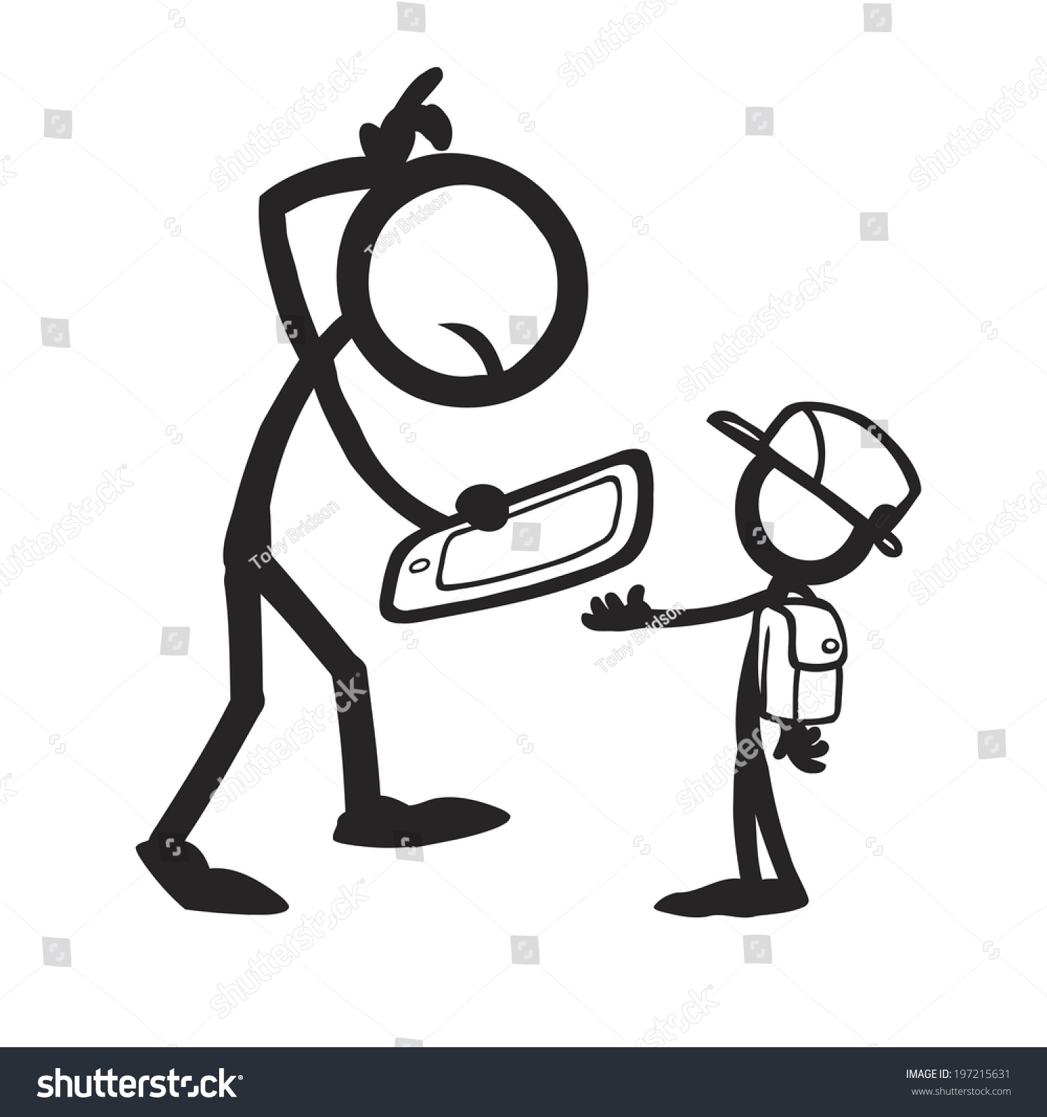 Stick Figure Bad Usability Kid Knowhow Stock Vector (Royalty Free ...