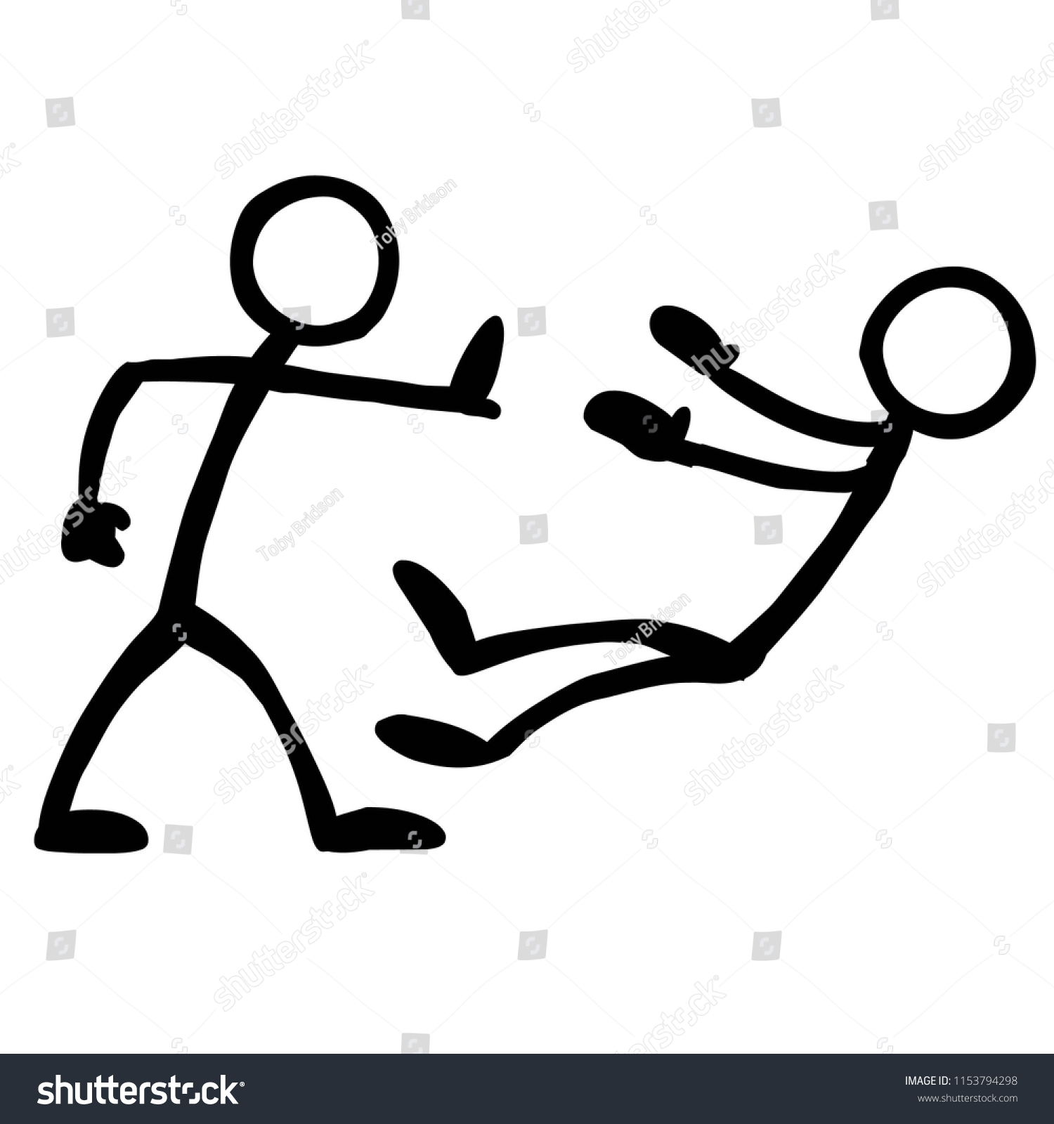 Stick Figure Bully 库存矢量图（免版税）1153794298