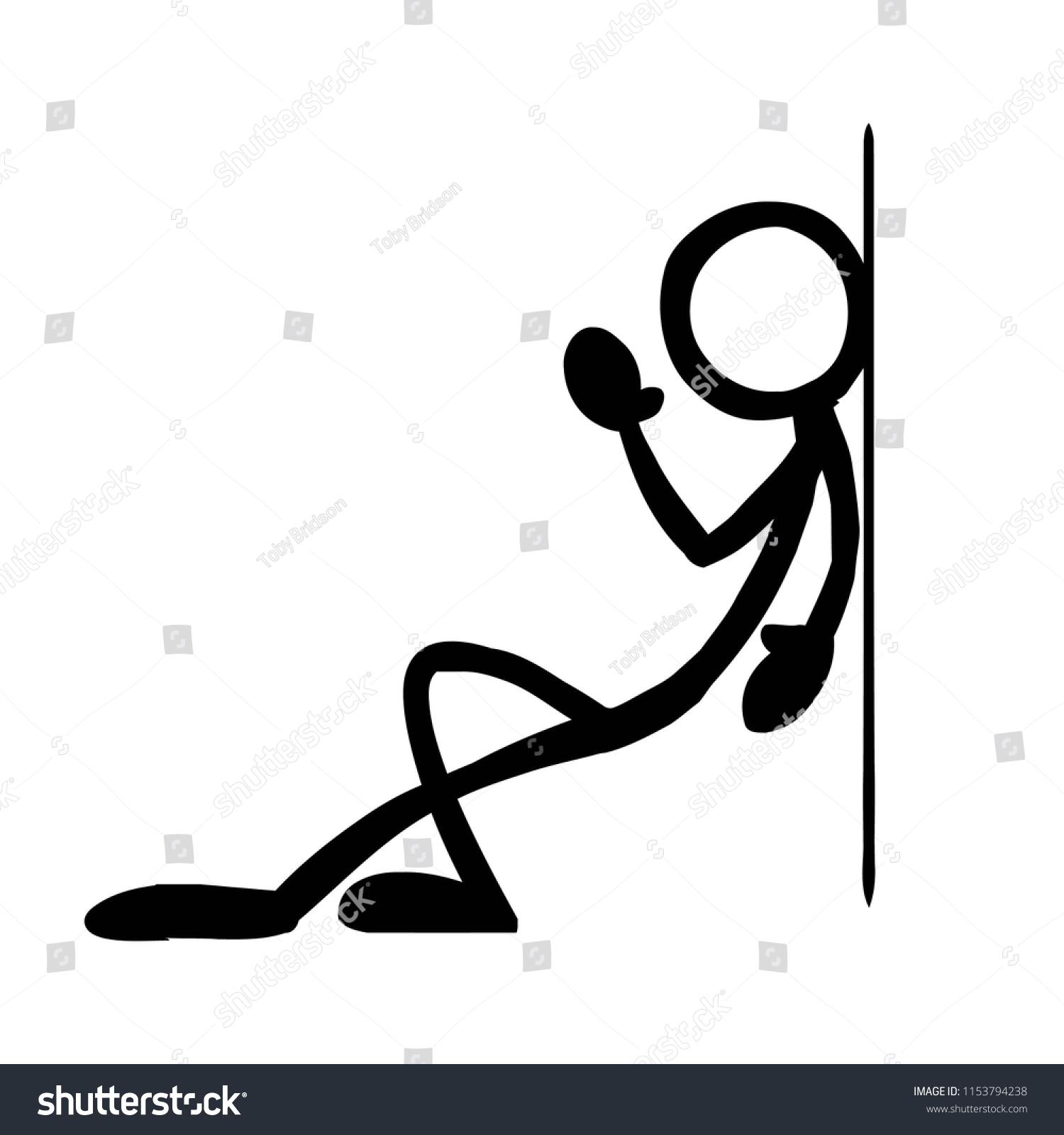 Stick Figure Lean Stock Vector (Royalty Free) 1153794238