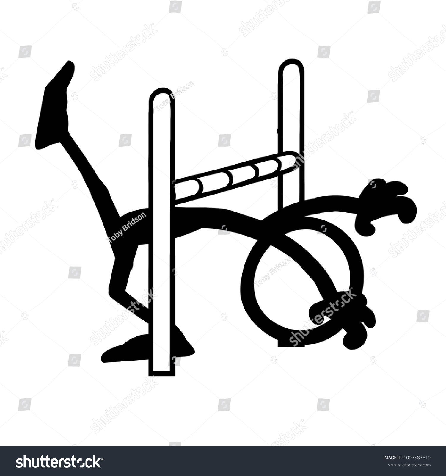 Stick Figure Limbo 4 Stok Vektör (Telifsiz) 1097587619