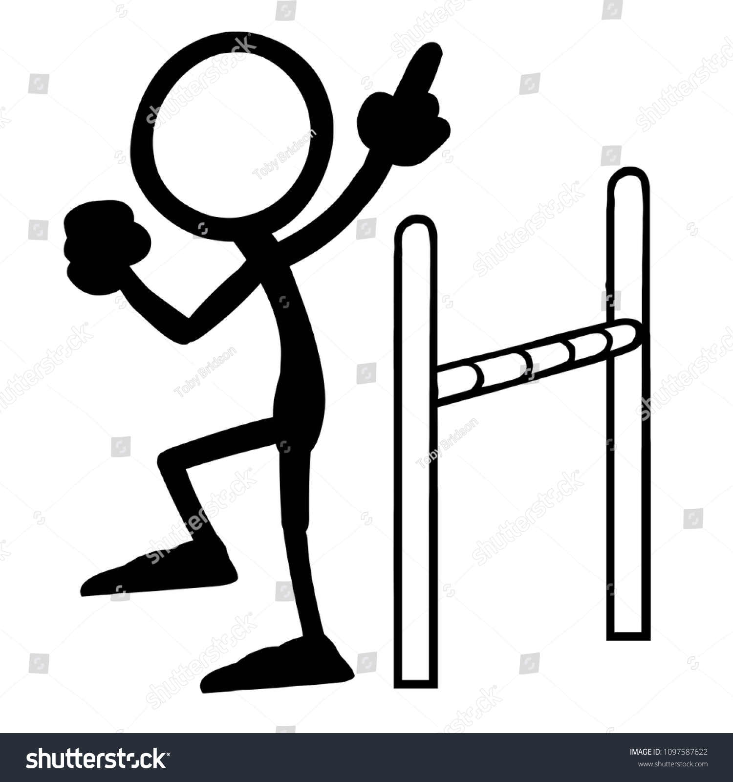 Stick Figure Limbo 6: vector de stock (libre de regalías) 1097587622