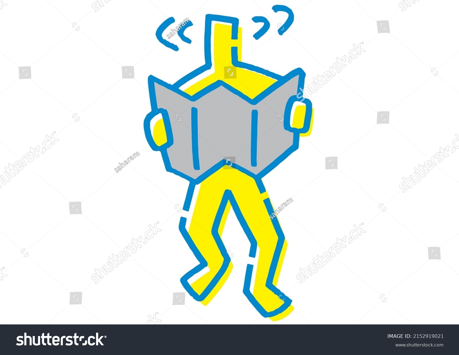 Stick Figure Lost Map Stock Vector (Royalty Free) 2152919021 | Shutterstock