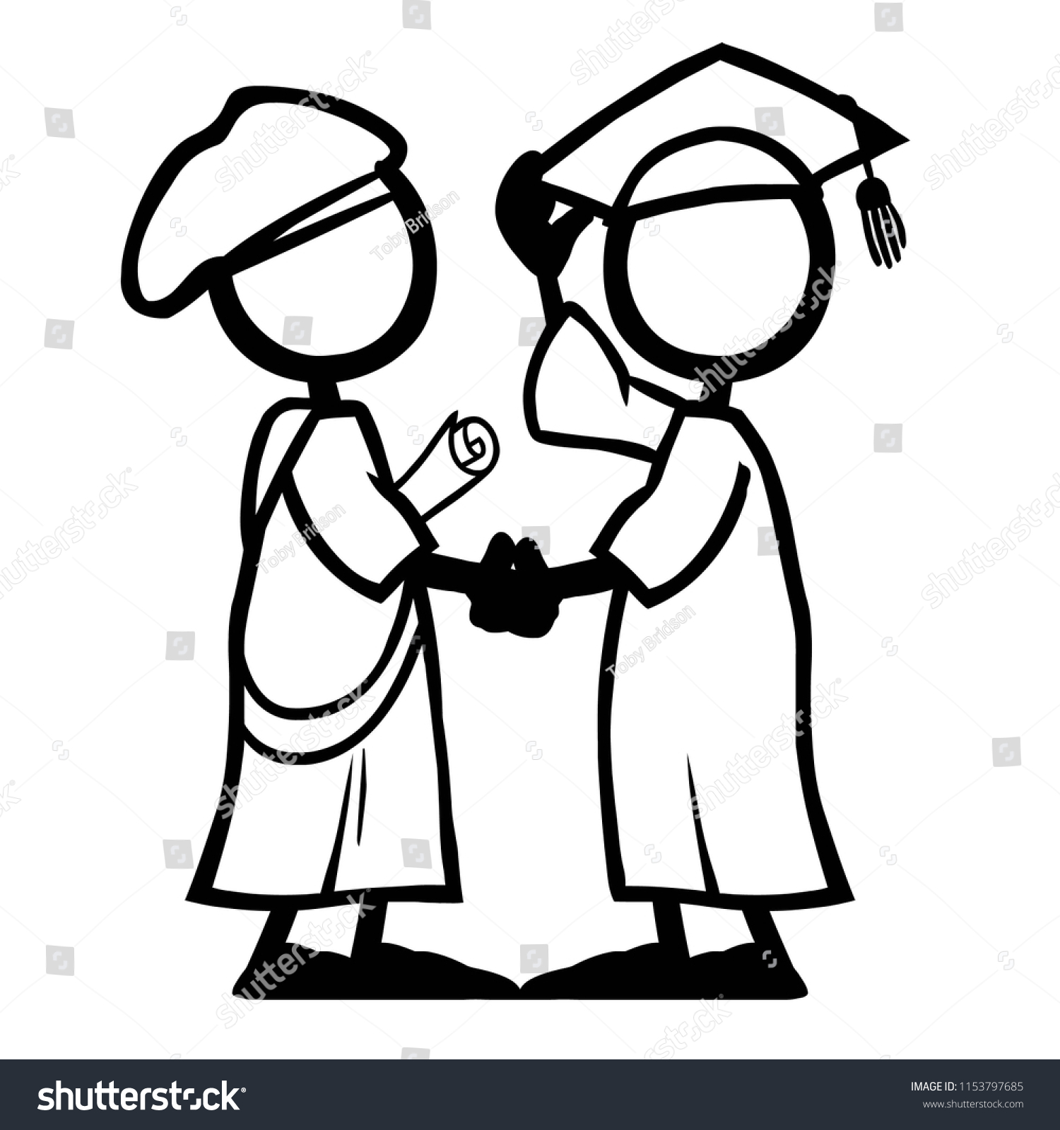 Stick Figure Qualification Acceptance: vector de stock (libre de ...