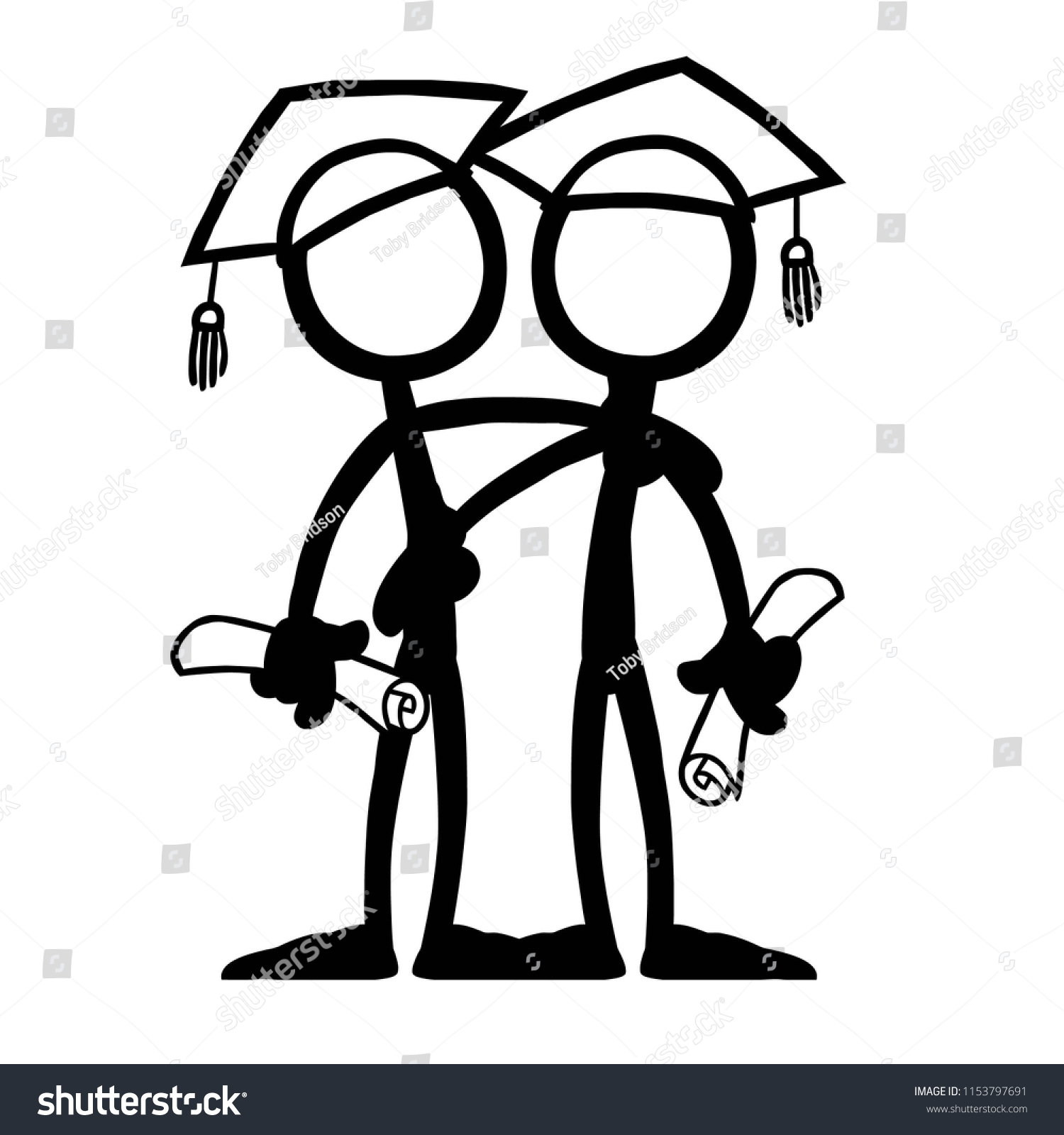 Stick Figure Qualification Colleagues Stock Vector (Royalty Free ...