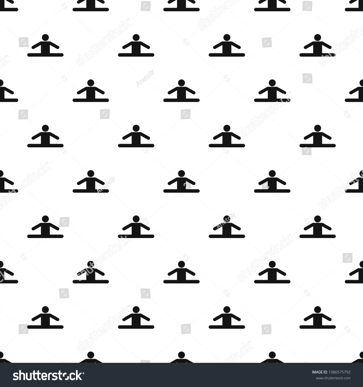 Stick Figure Stickman Pattern Vector Seamless Stock Vector (Royalty ...