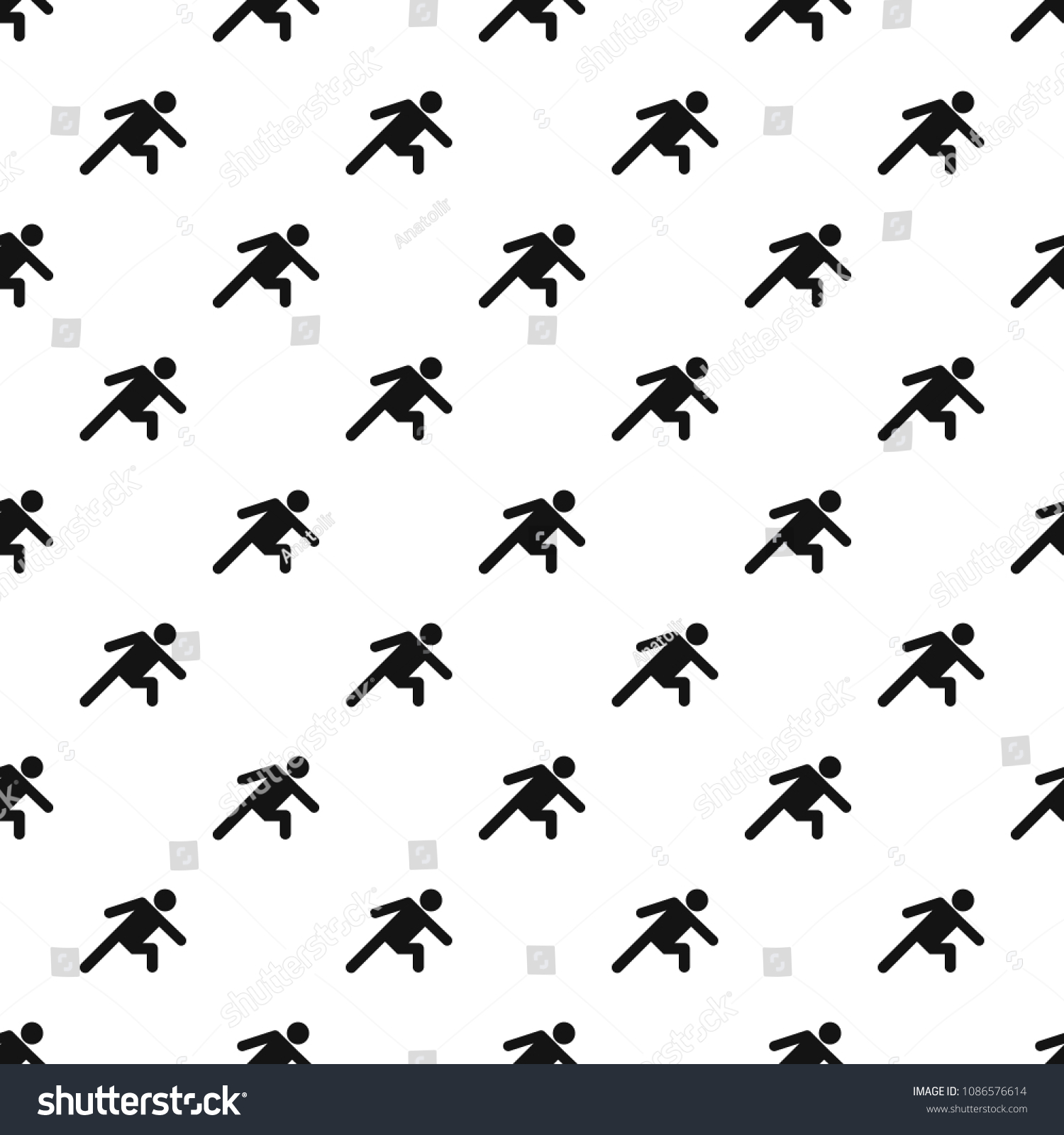 Stick Figure Stickman Pattern Vector Seamless: vector de stock (libre ...