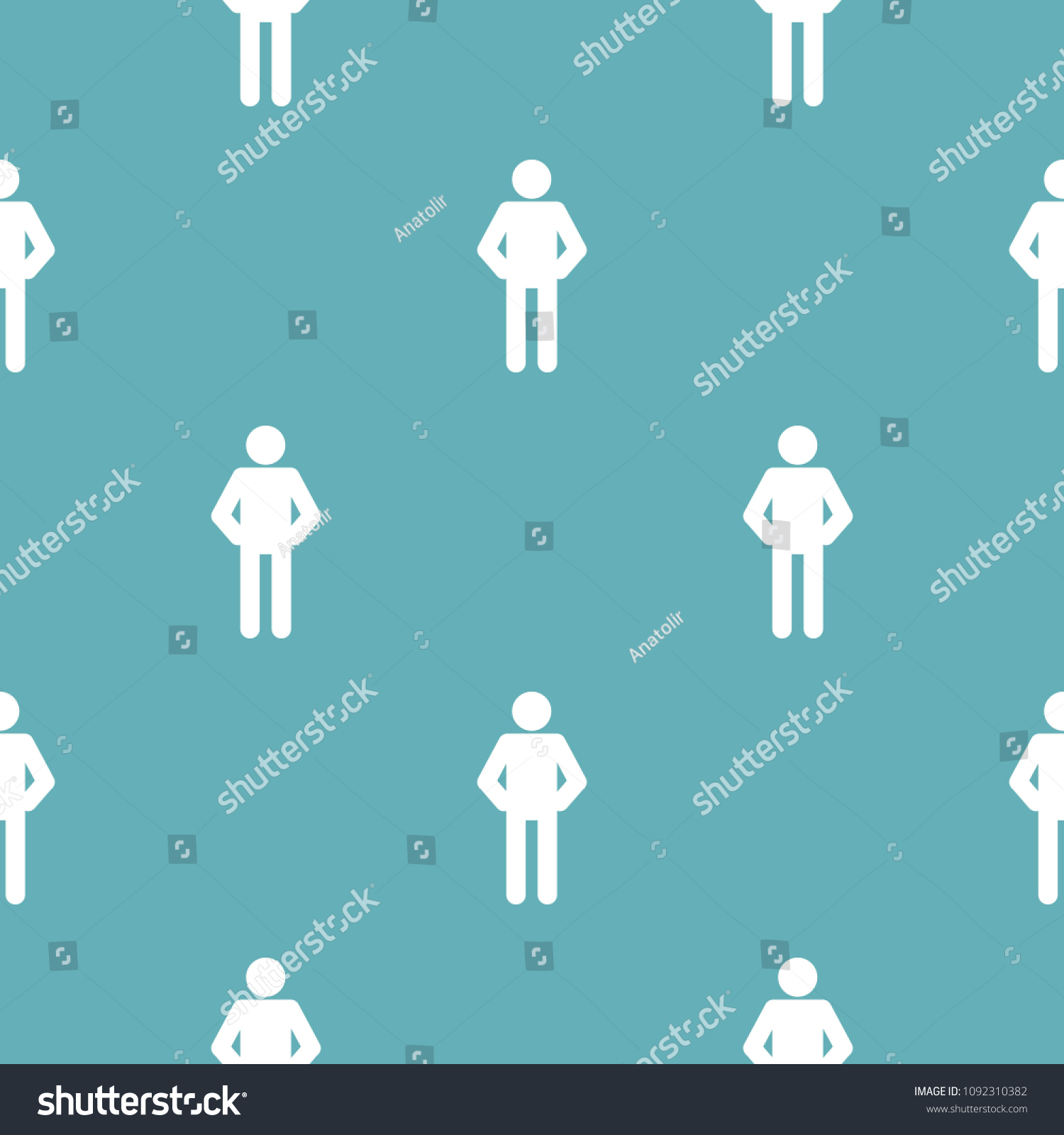 Stick Figure Stickman Pattern Vector Seamless: vector de stock (libre ...