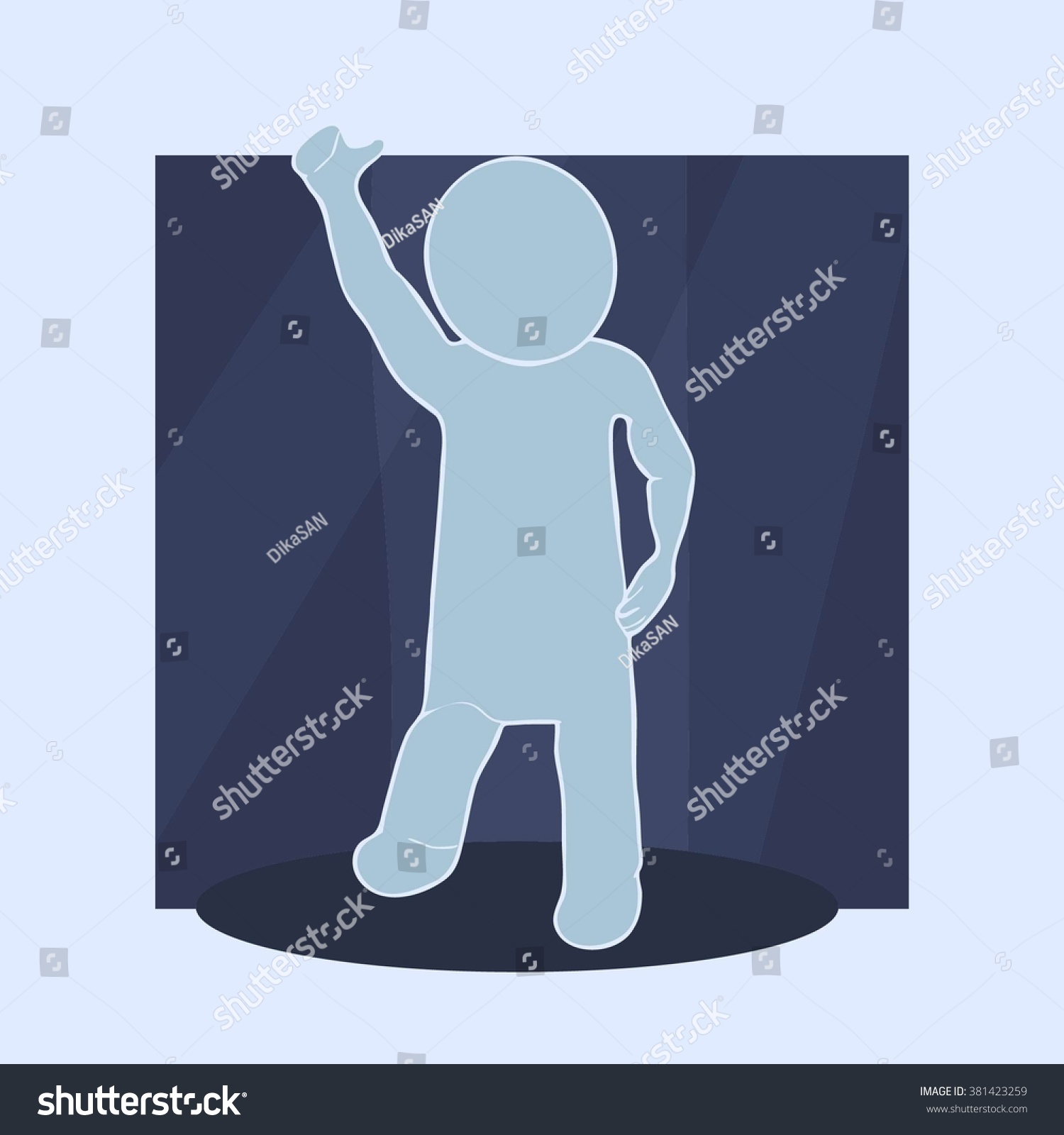 Stick Figure Thumb Stock Vector (Royalty Free) 381423259 | Shutterstock