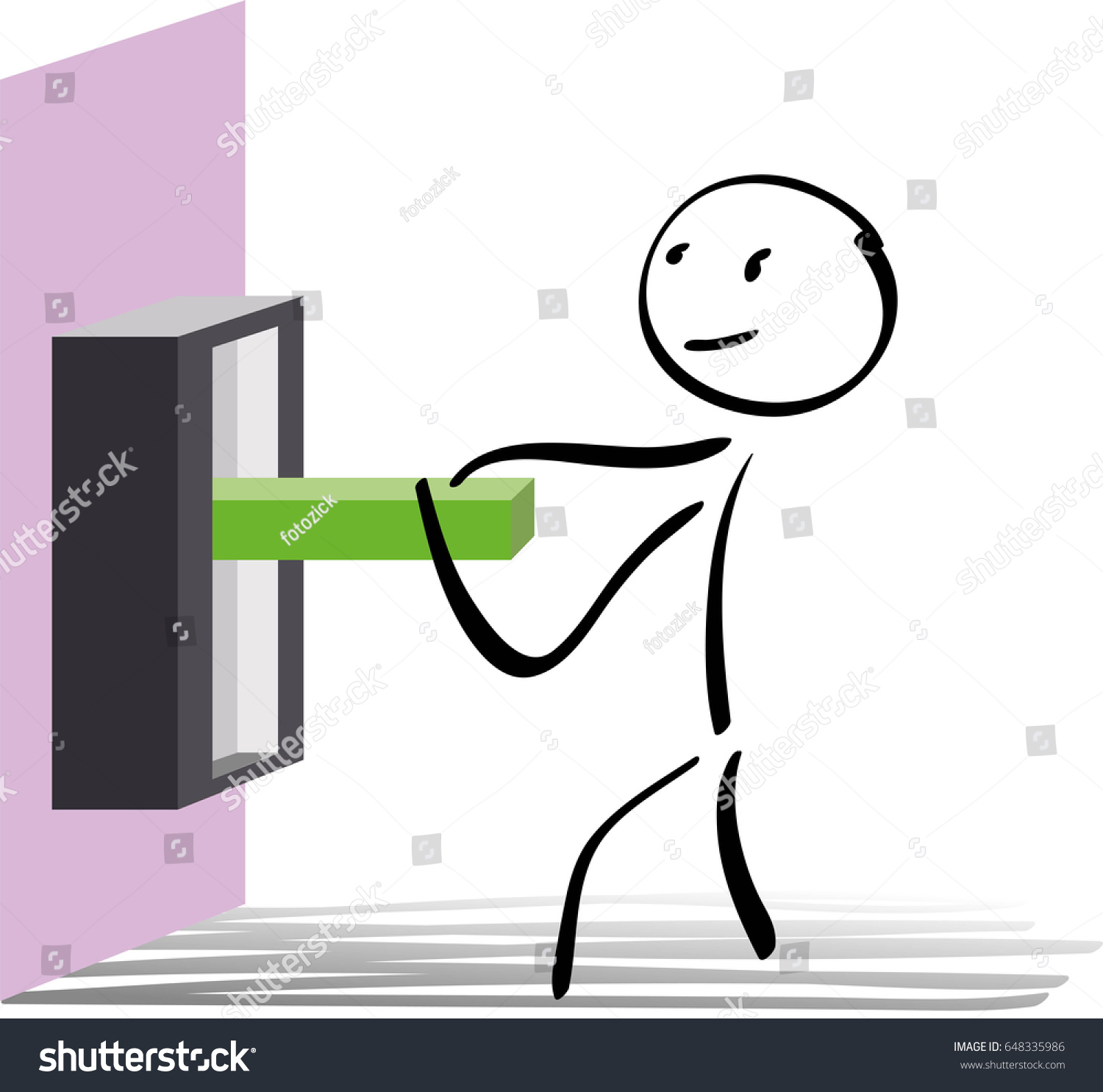 Stick Figure Turns Switch Stock Vector (Royalty Free) 648335986 ...