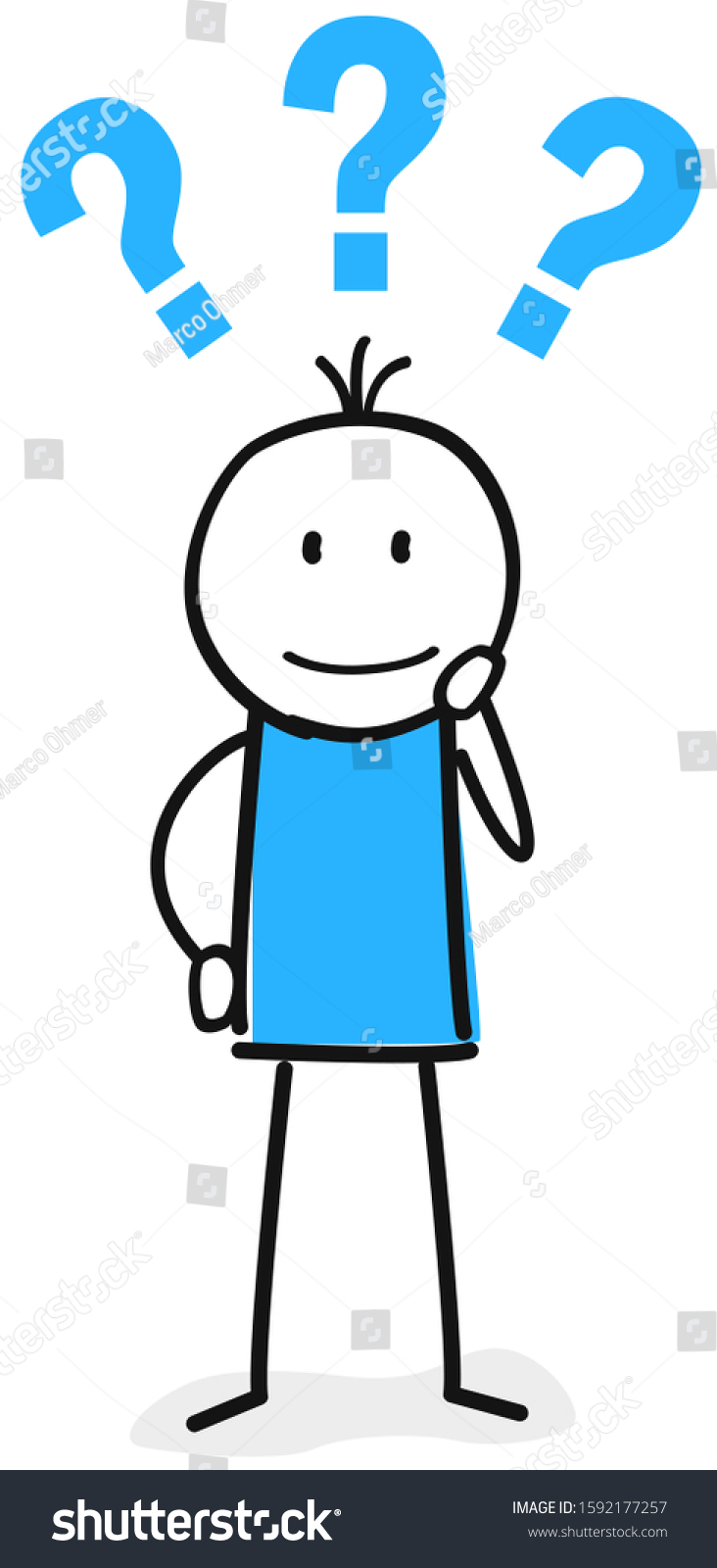 Stick Figure Three Question Mark: เวกเตอร์สต็อก (ปลอดค่าลิขสิทธิ์ ...