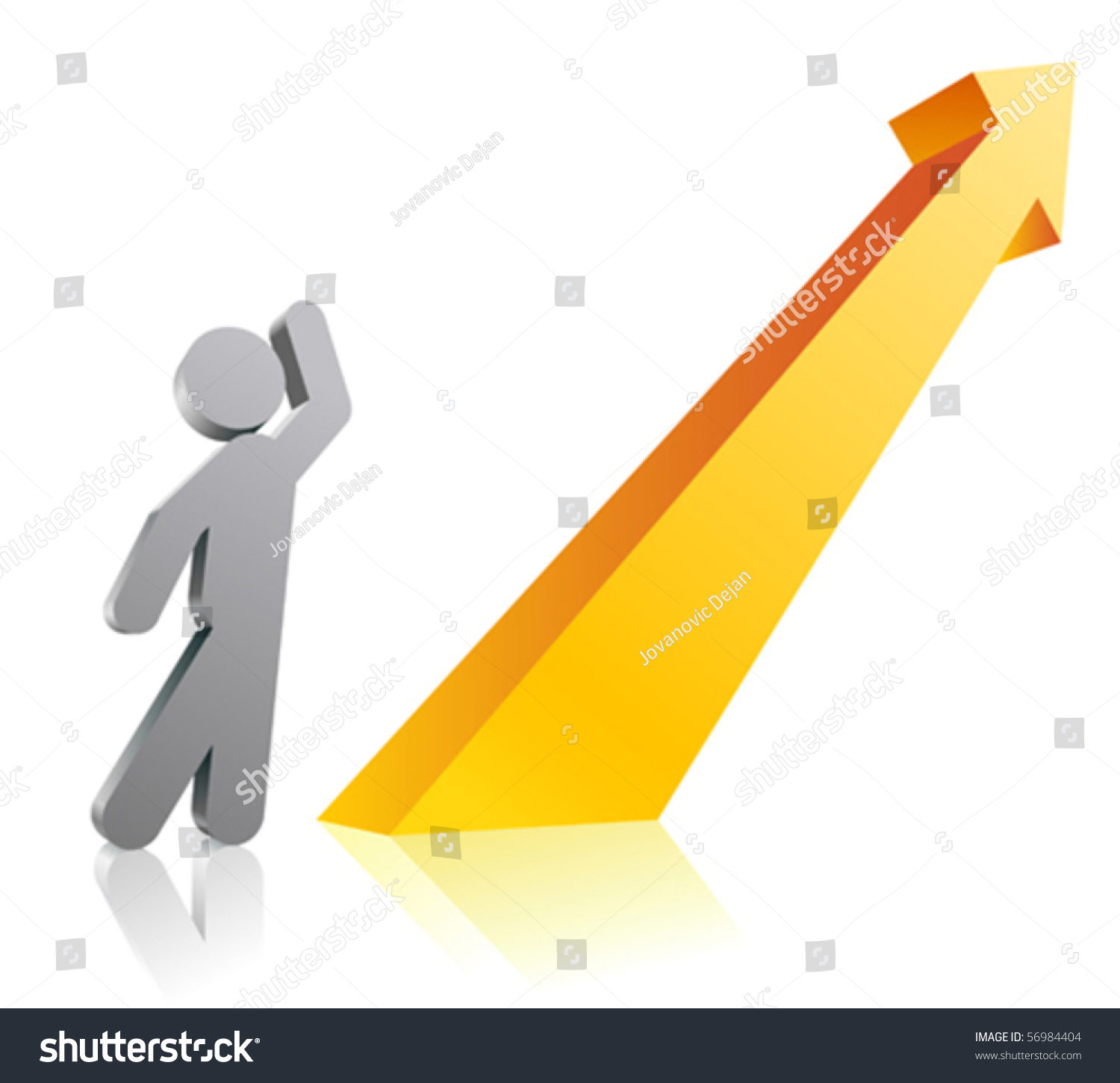 Stick Figures Arrow Stock Vector (Royalty Free) 56984404