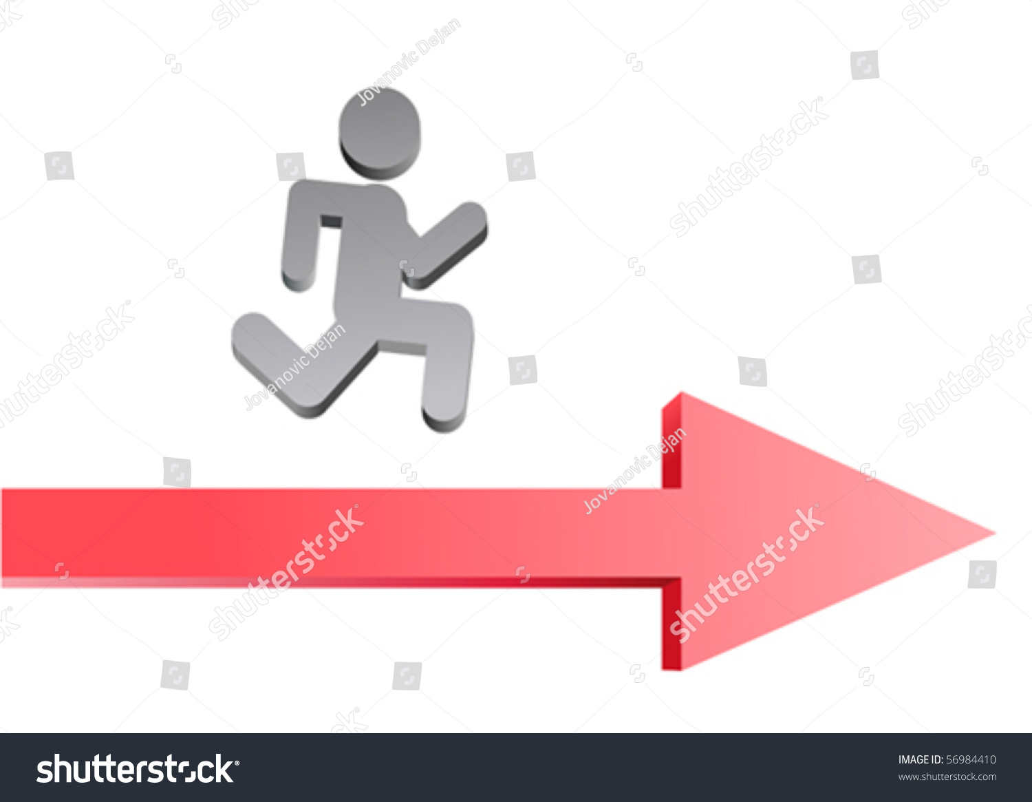 Stick Figures Arrow Stock Vector (Royalty Free) 56984410