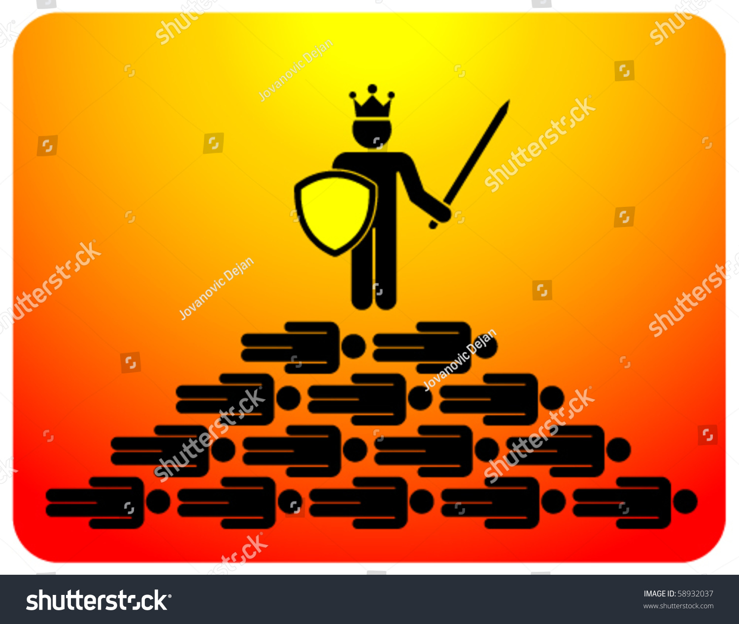 Stick Figures Ruler Stock Vector (Royalty Free) 58932037