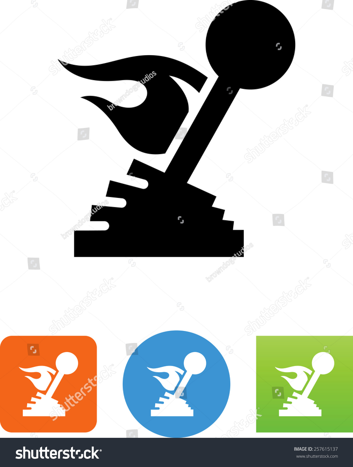 Stick Shift Transmission Icon Stock Vector (Royalty Free) 257615137 ...