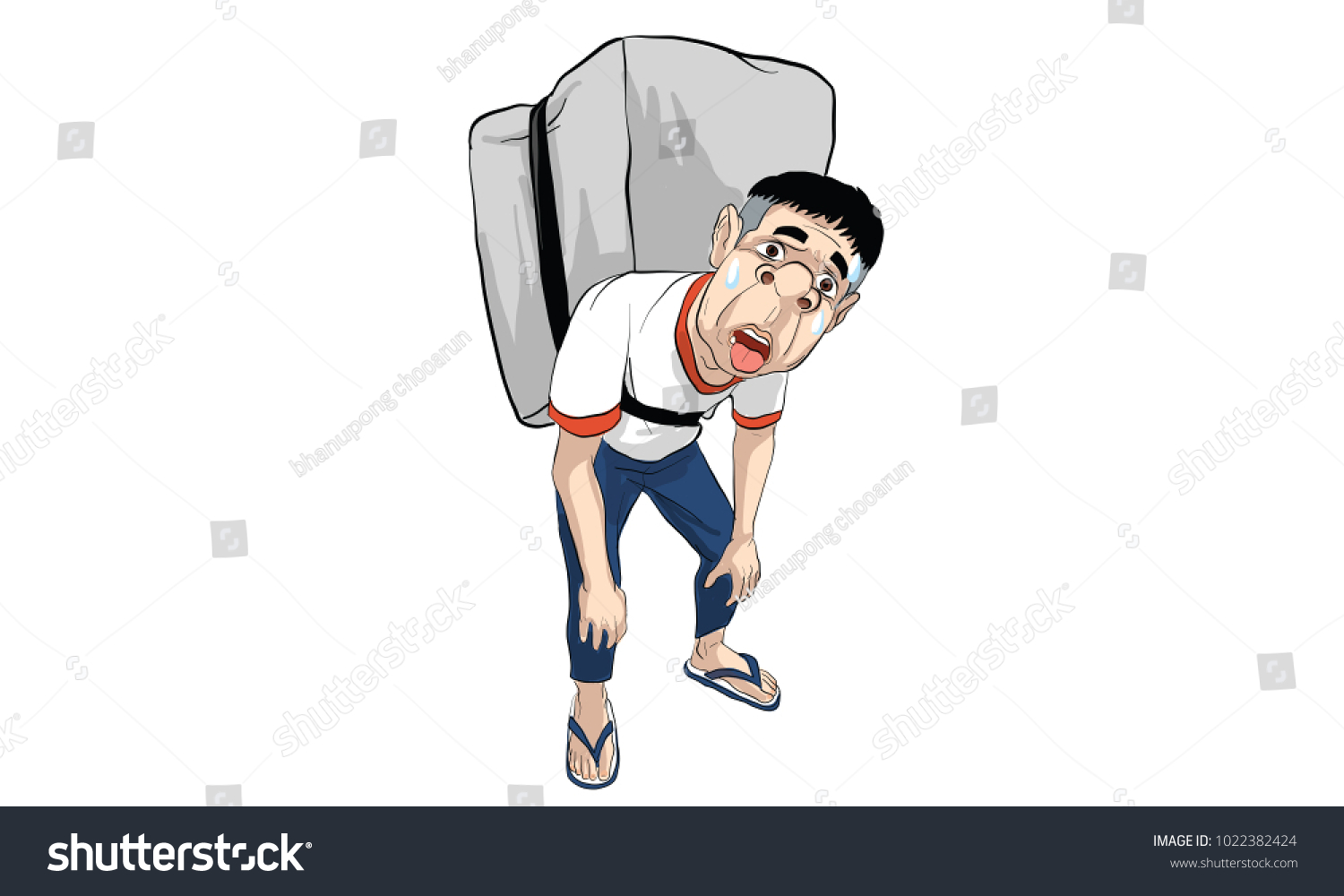 Sticker Line Man Action Cartoon Vector Stock Vector (Royalty Free ...