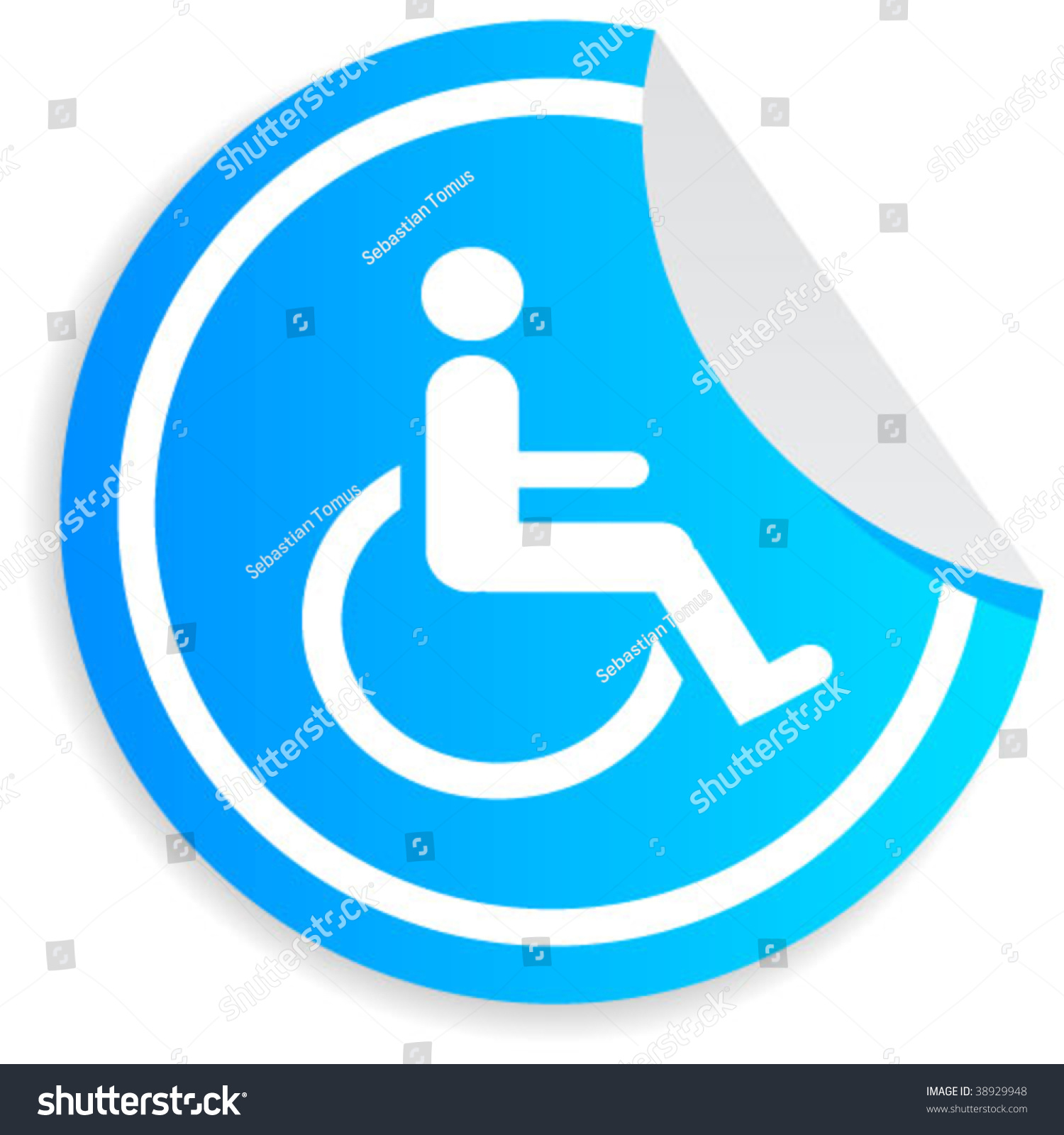 Sticker Disabled Sign Stock Vector (Royalty Free) 38929948 | Shutterstock