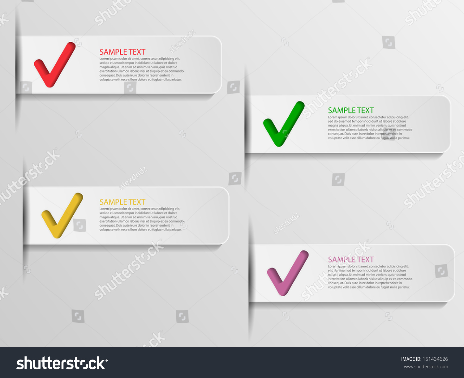 Stickers Check Stock Vector (Royalty Free) 151434626