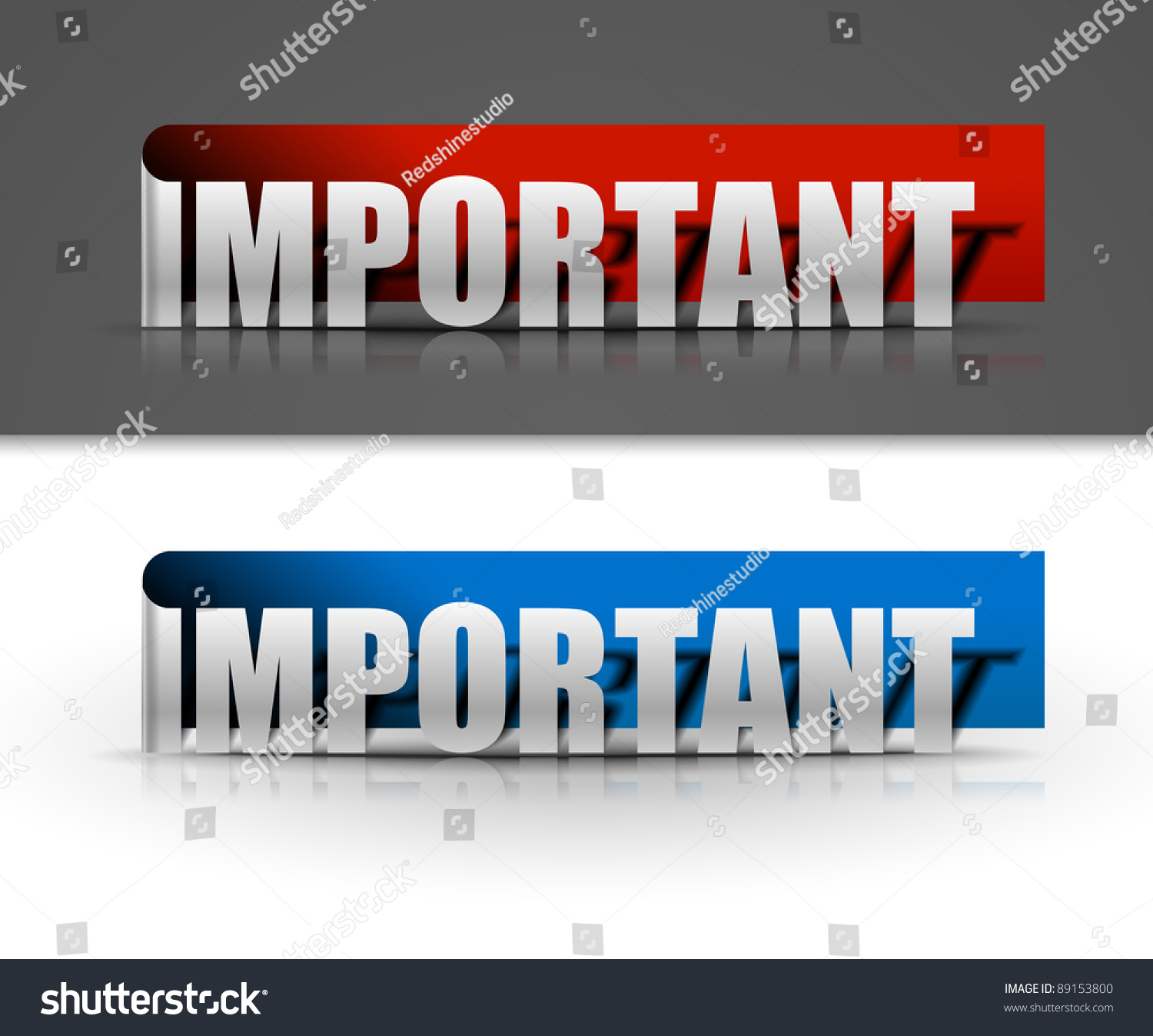 Stickers Important Design Element Vector Illustration: vector de stock ...