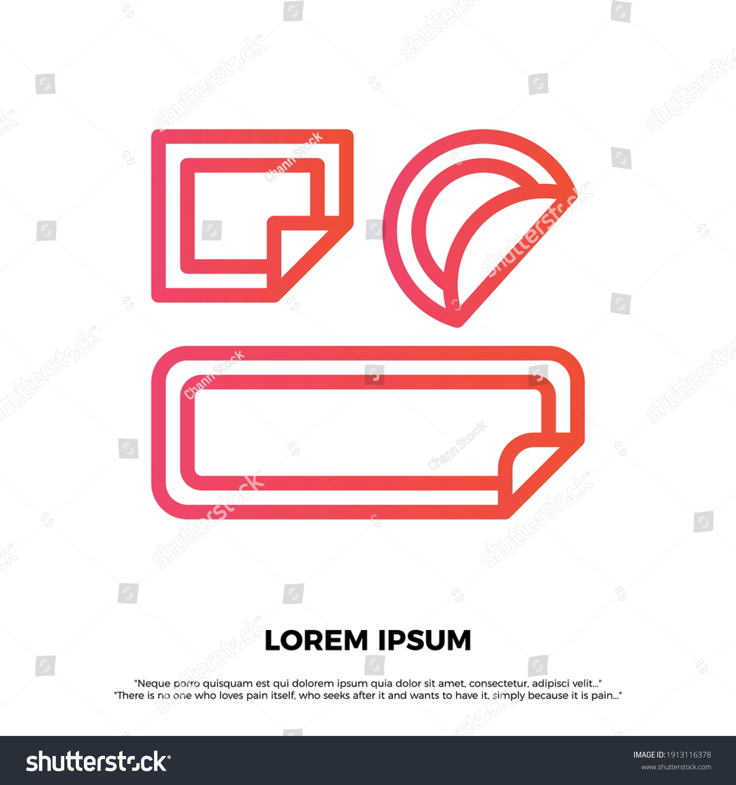 Stickers Icon Vector Eps10 Vector Illustration Stock Vector (Royalty ...