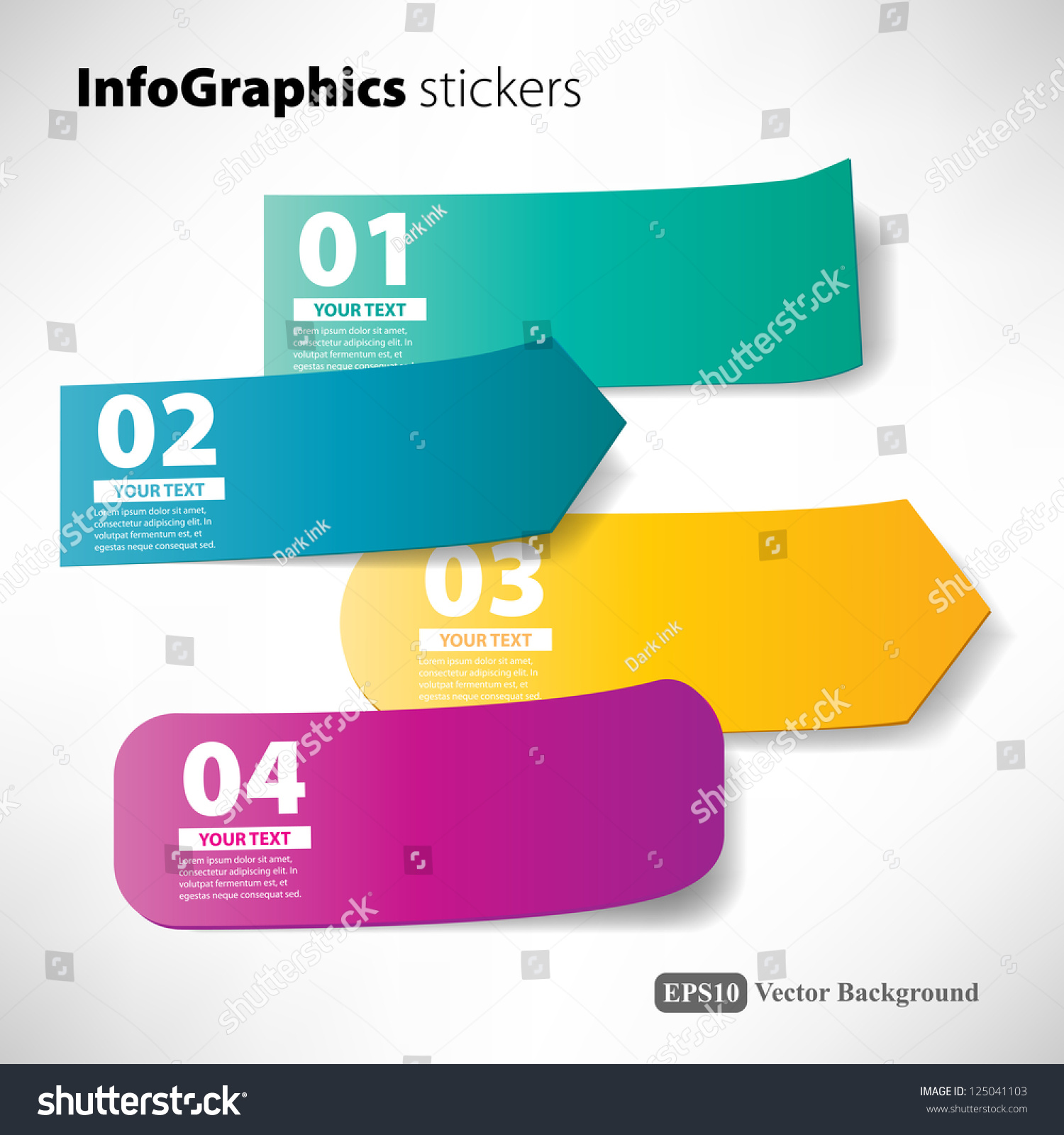 Stickers Infographic Stock Vector (Royalty Free) 125041103 | Shutterstock