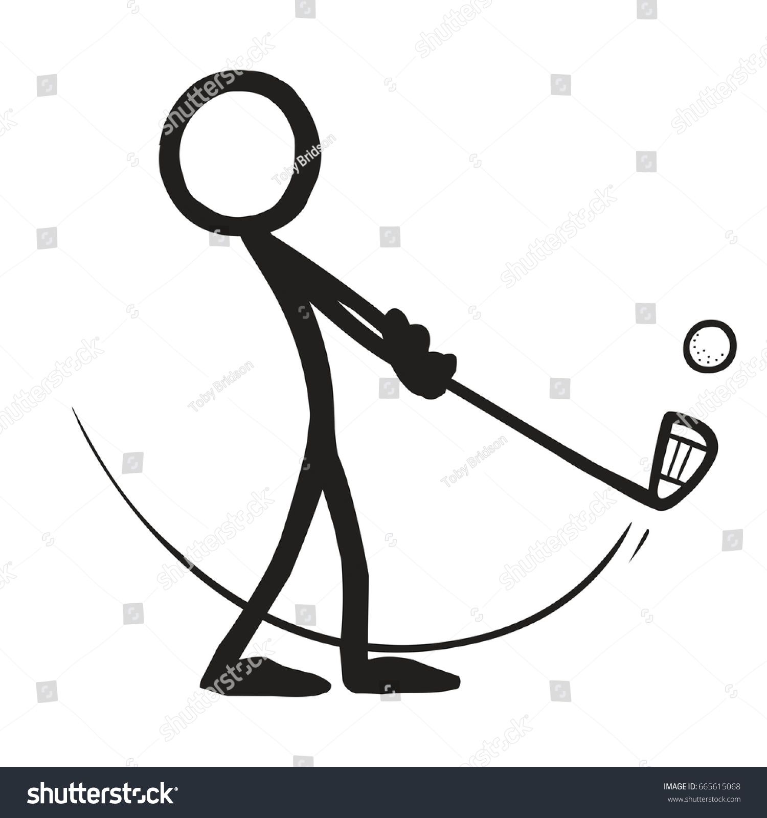 Stickfigure Golf Chip Stock Vector (Royalty Free) 665615068 | Shutterstock