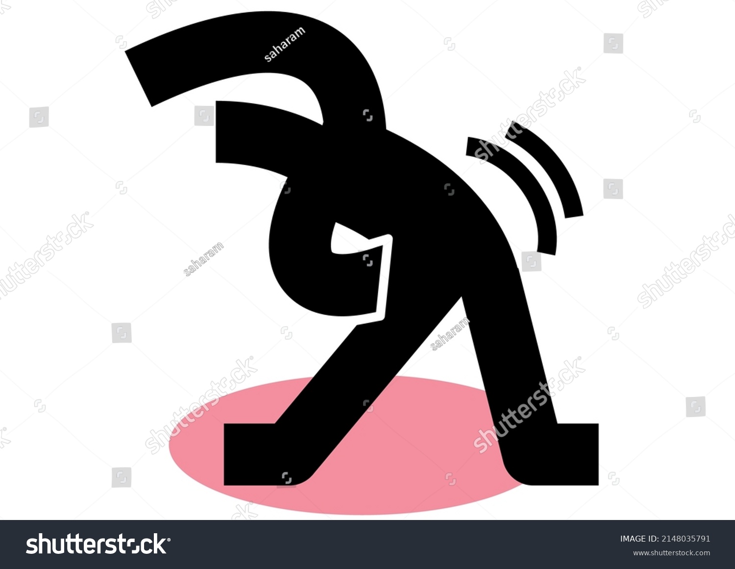 Stickman Icon Doing Warmup Exercises Stock Vector (Royalty Free ...