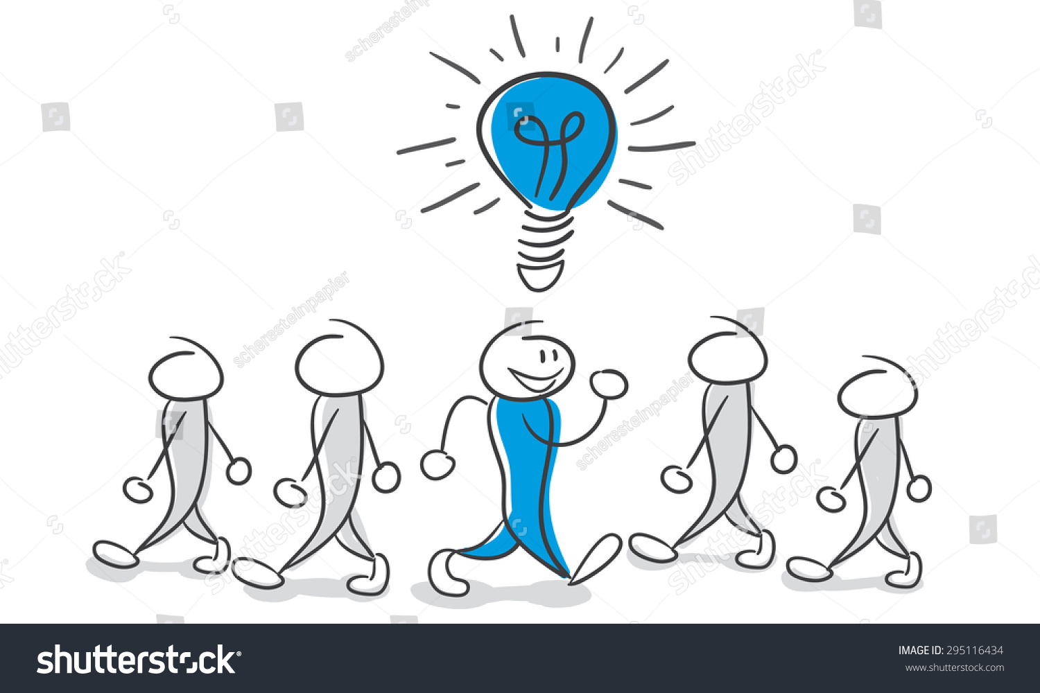 Stickman Idea Stock Vector (Royalty Free) 295116434 | Shutterstock
