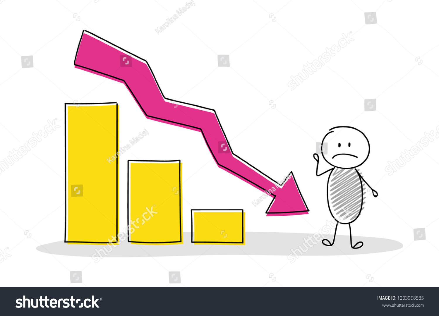 Stickman Showing Chart Columns Vector: เวกเตอร์สต็อก (ปลอดค่าลิขสิทธิ์ ...