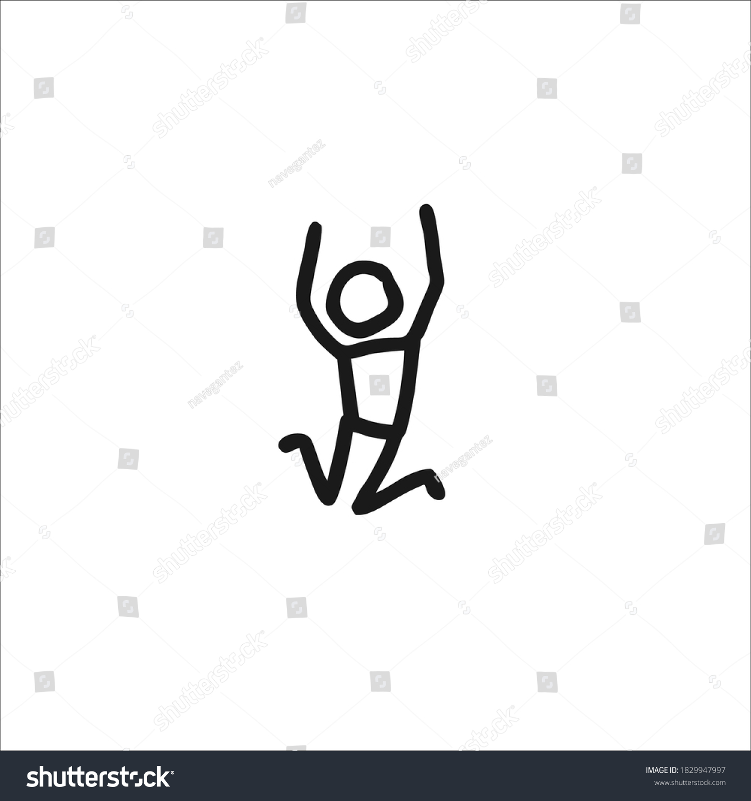 Logo de Stickman Symbol. Ilustración vectorial.: vector de stock (libre ...