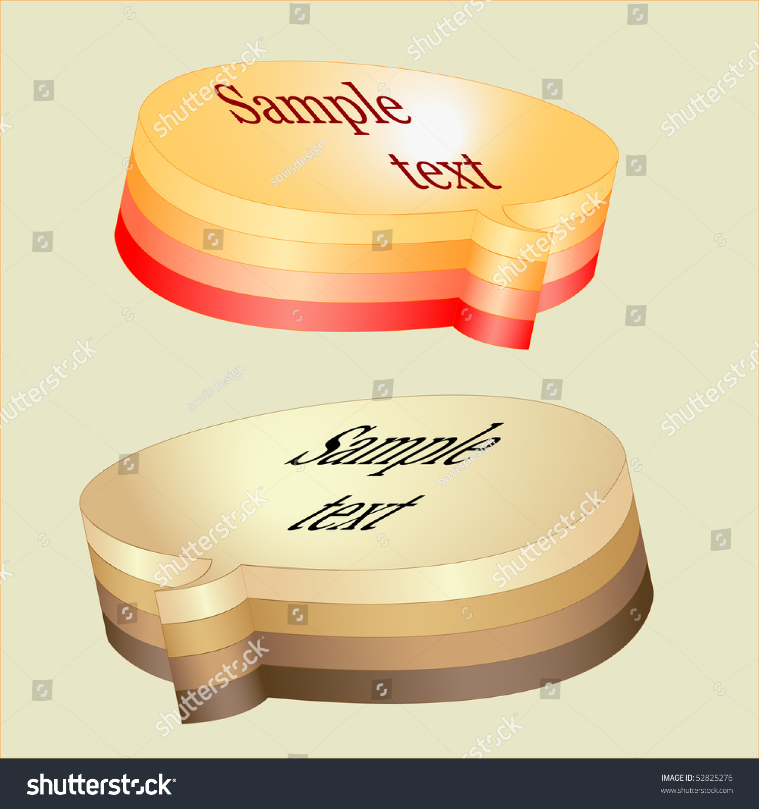 Sticky Memo Notes Bubble Speech Vector Stock Vector (Royalty Free) 52825276