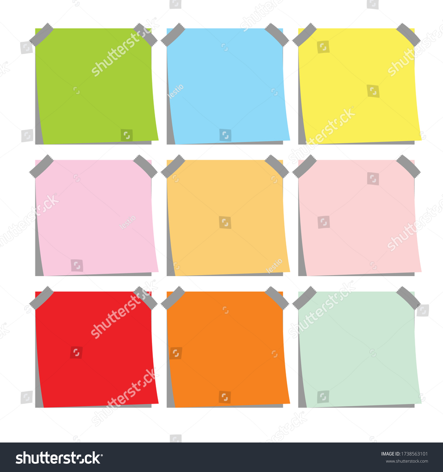 Sticky Notes Vector Clipart Notes Reminder Stock Vector (Royalty Free ...