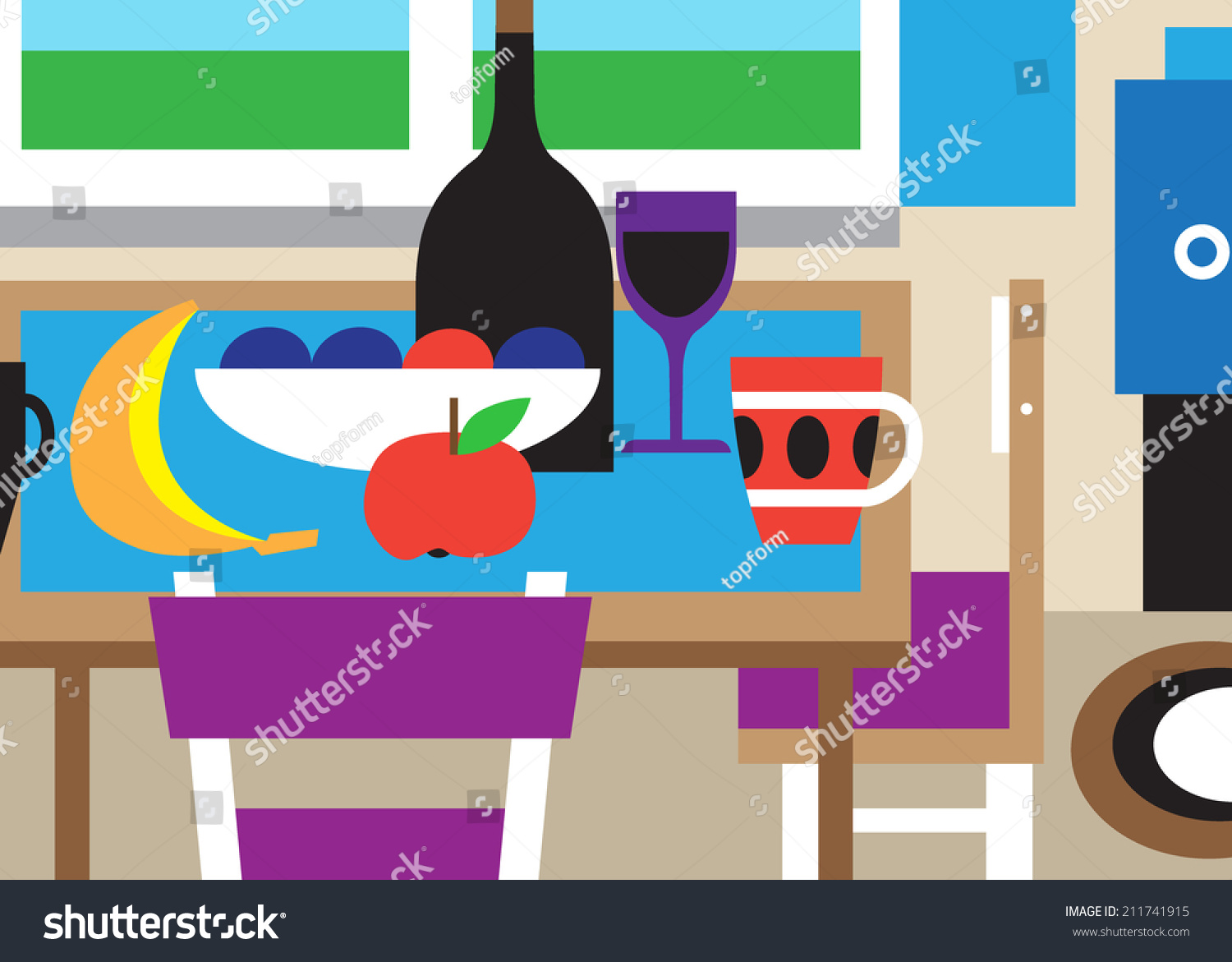 Still Life Vector Cartoon Stock Vector (Royalty Free) 211741915 ...