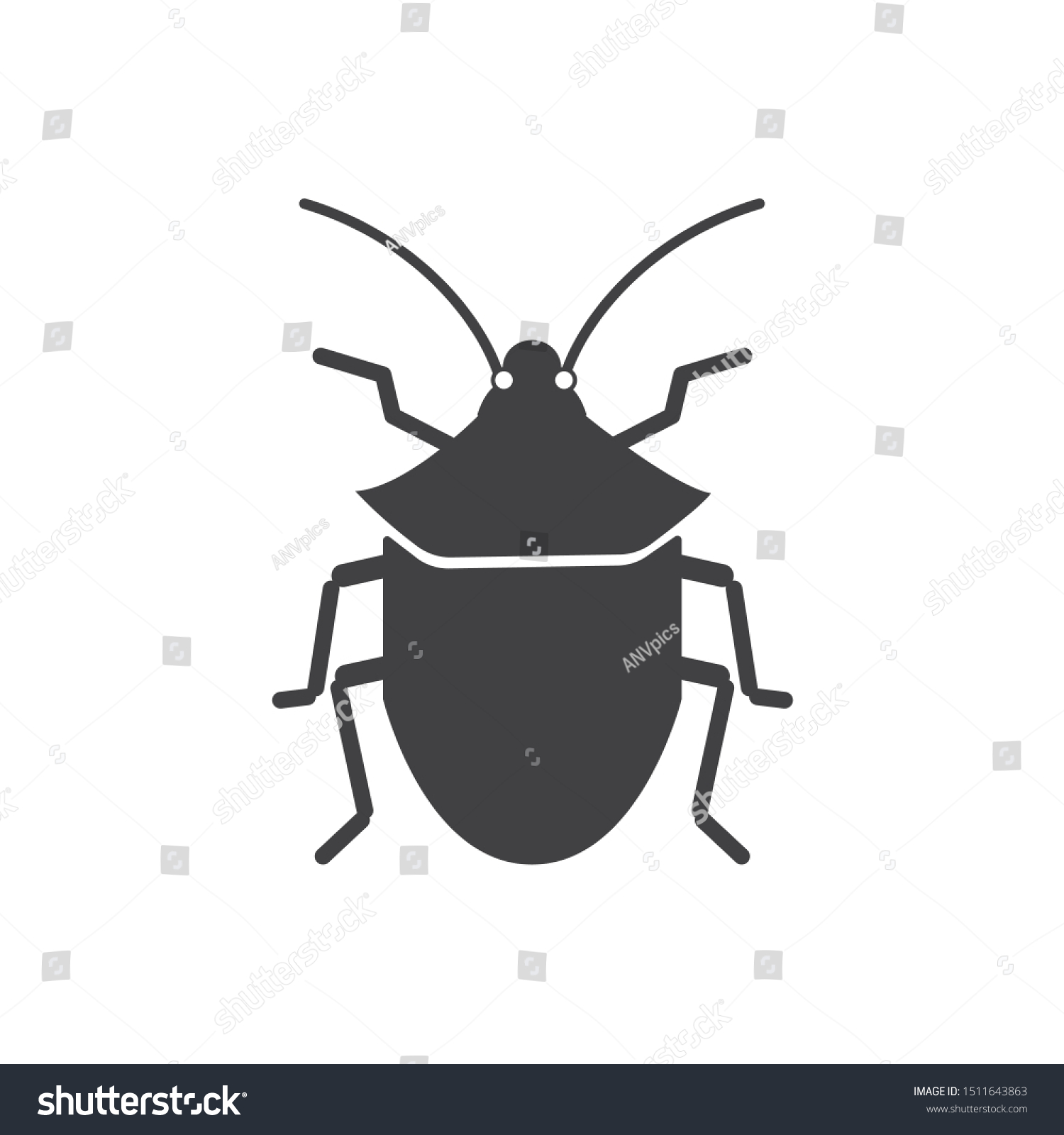 Stink Bug Icon Flat Simple Pictogram Stock Vector (Royalty Free ...
