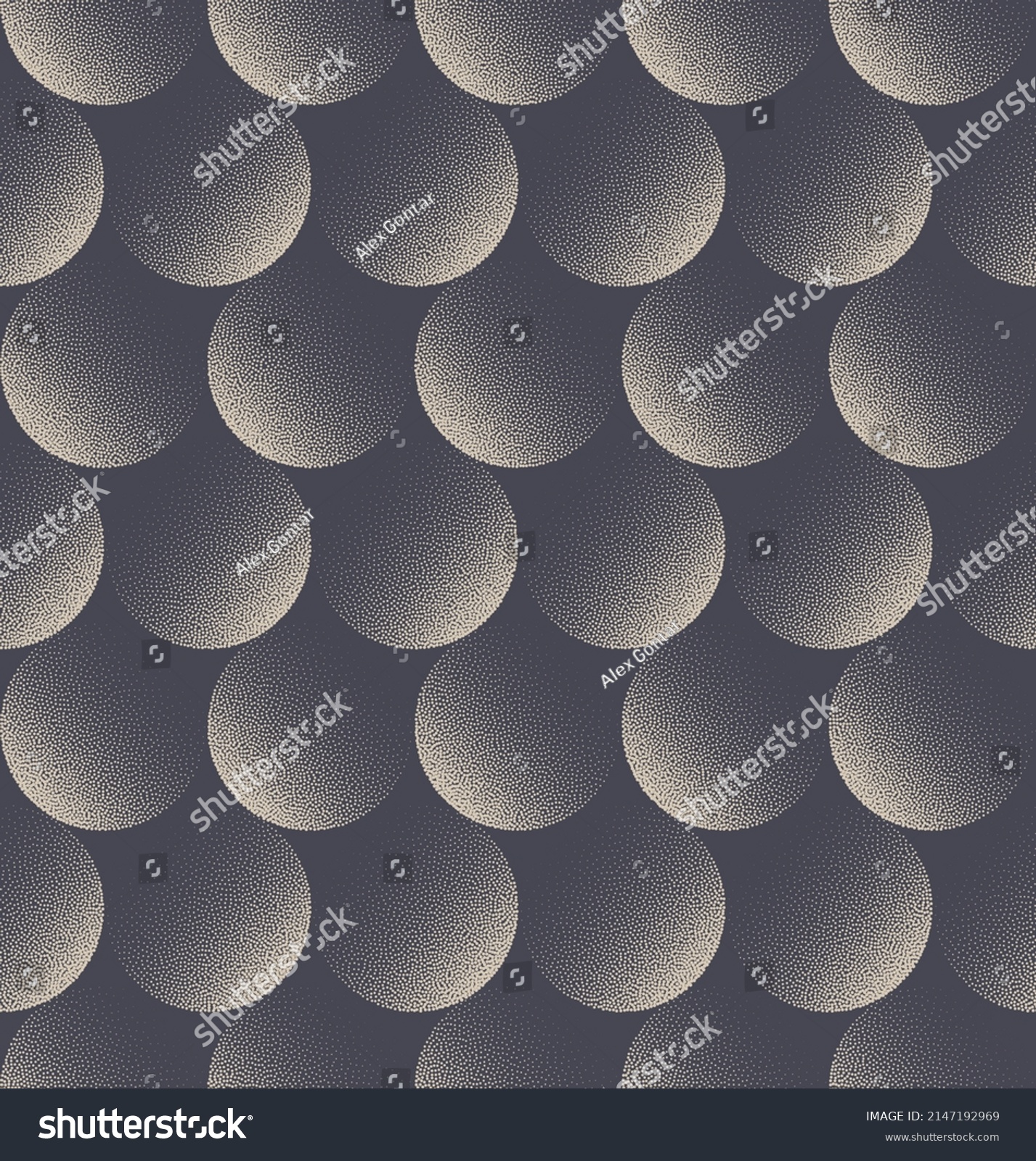Stippled Circles Row Scale Seamless Pattern Stock Vector (Royalty Free ...