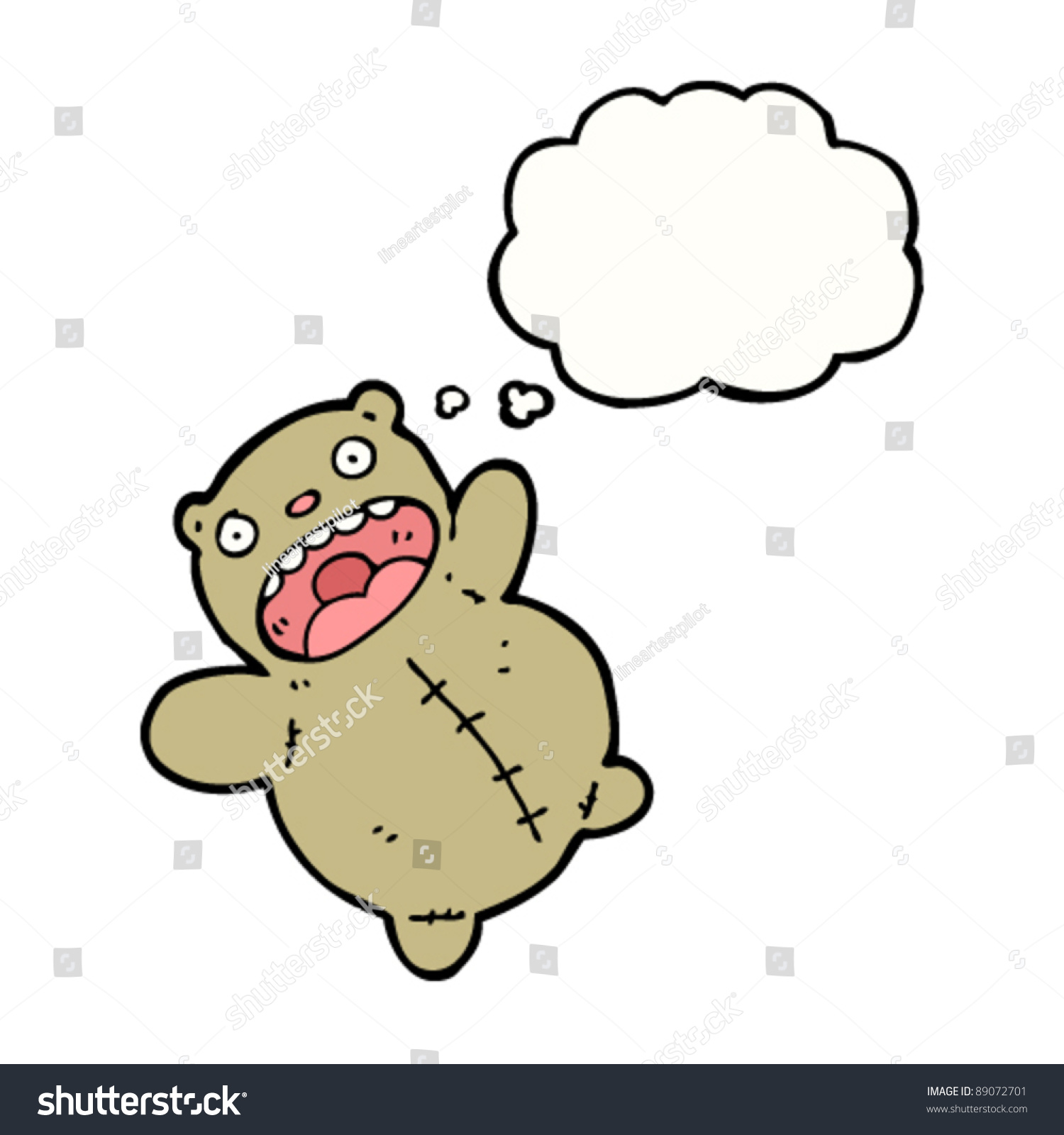 Stitched Teddy Bear Cartoon Stock Vector (Royalty Free) 89072701 ...