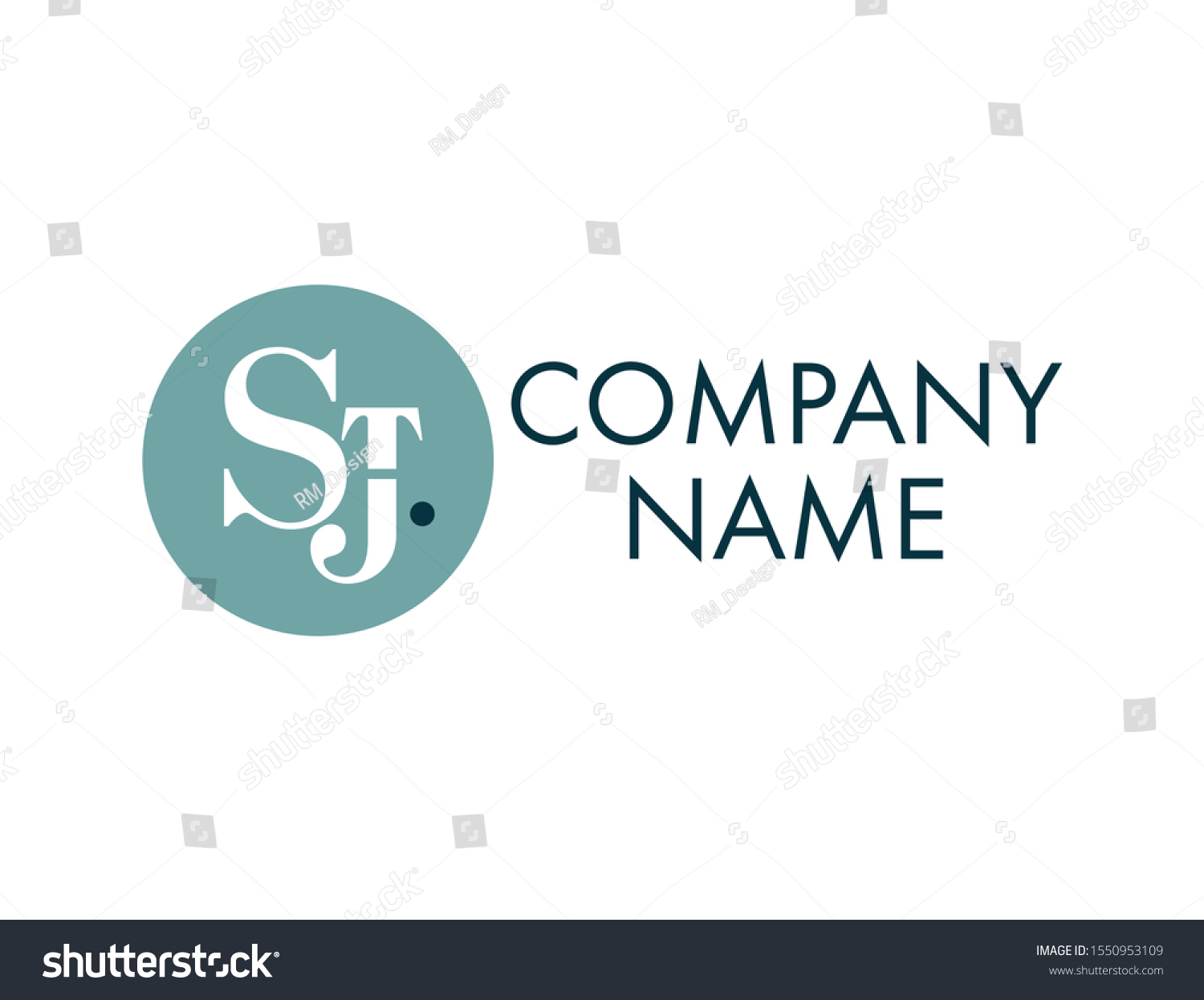 Stj Type Logo Concept Design Stock Vector (Royalty Free) 1550953109