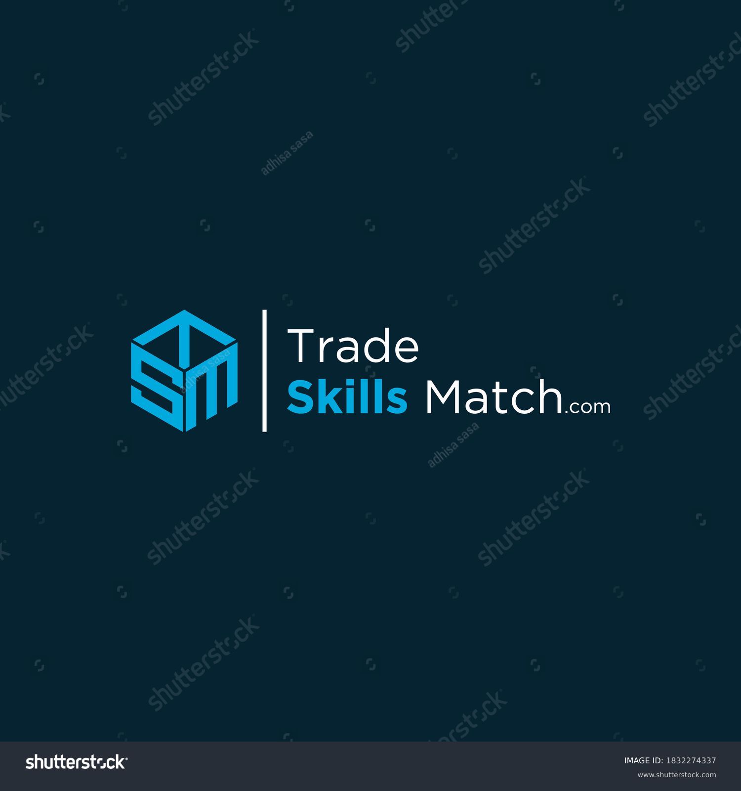 Stm Square Logo Design Vector Symbol Stock Vector (Royalty Free) 1832274337