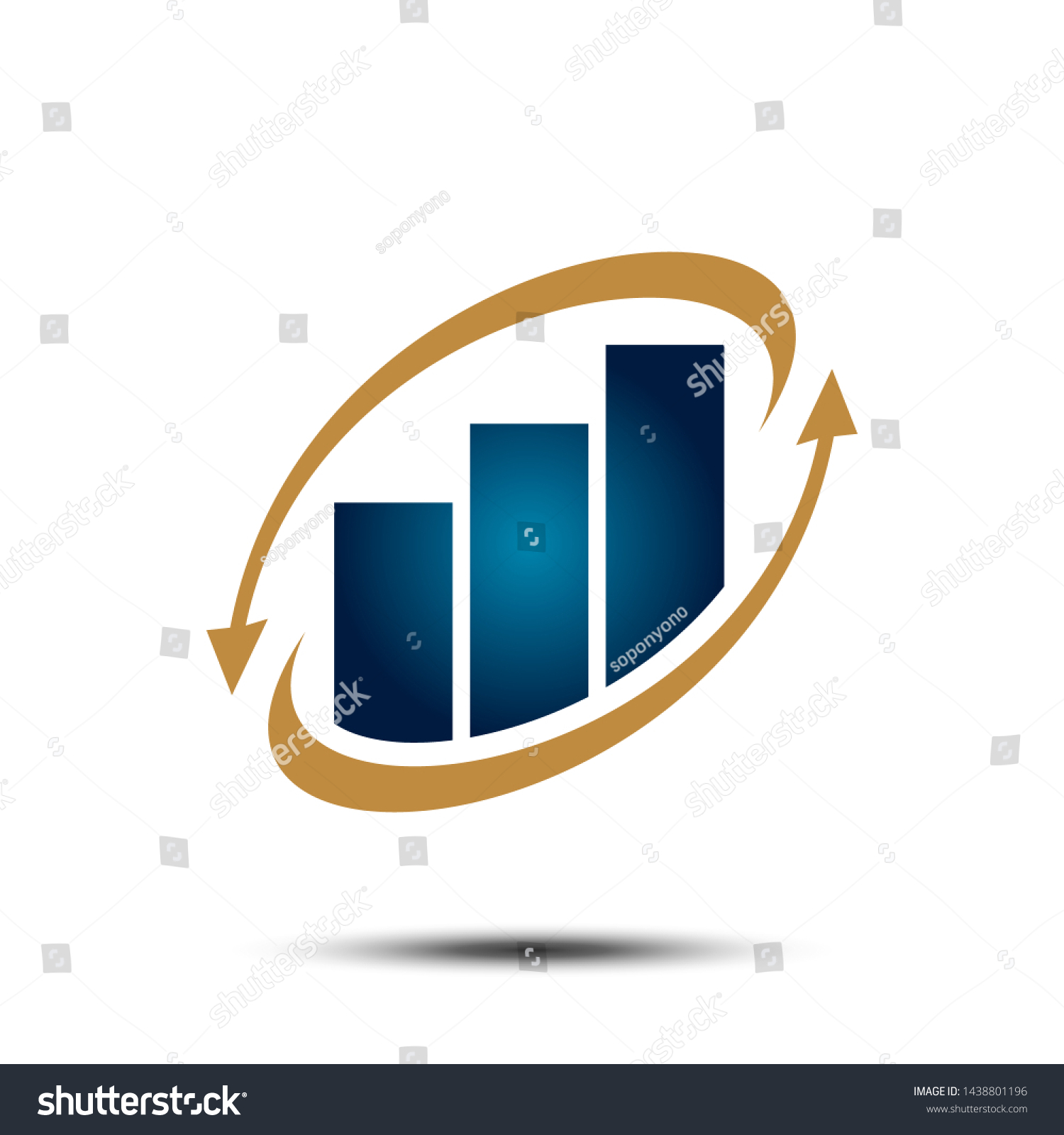 Stock Exchange Chart Icon Vector Logo Stock Vector (Royalty Free ...
