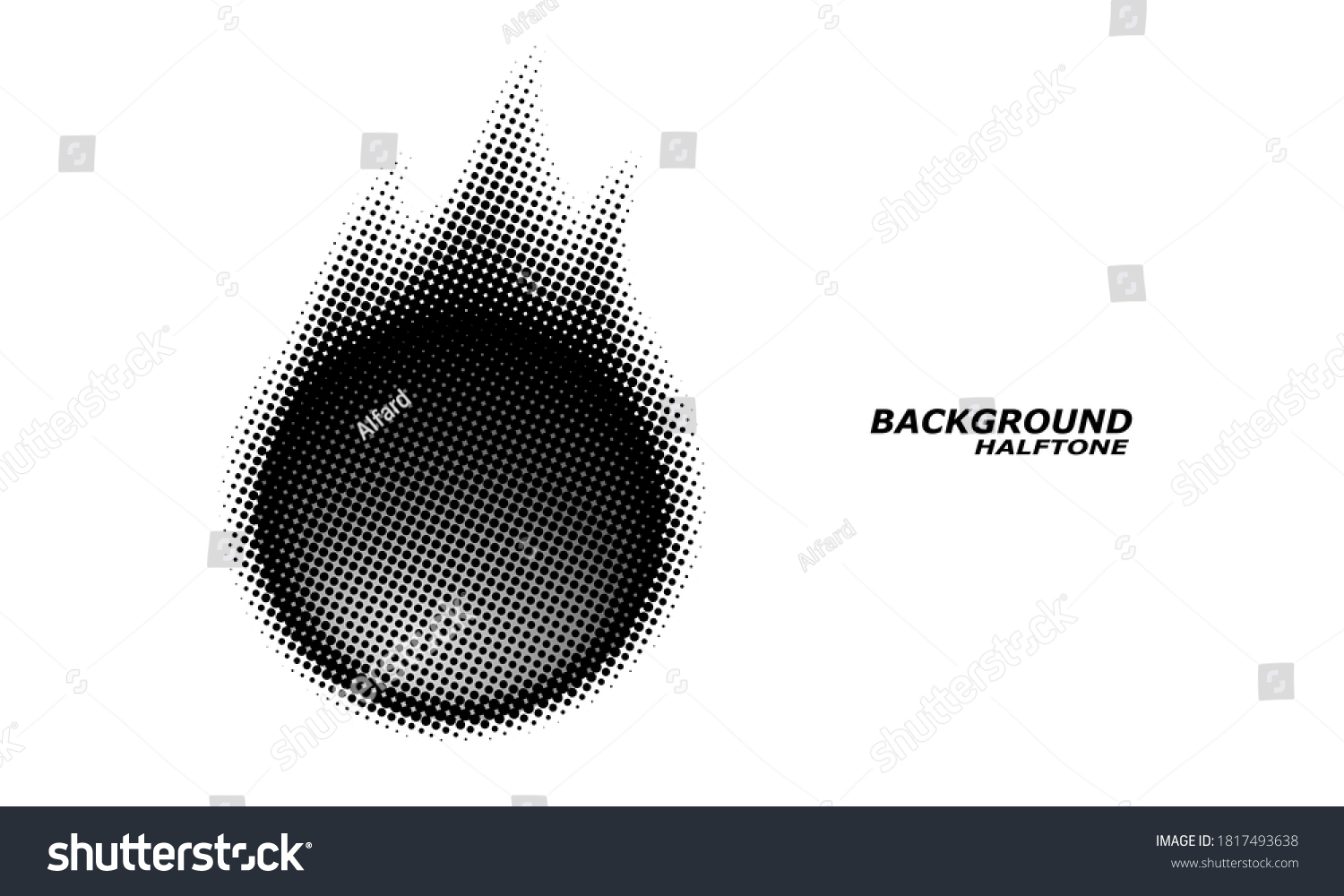 Stock Vector Fireball Halftone Pattern Background Stock Vector (Royalty ...
