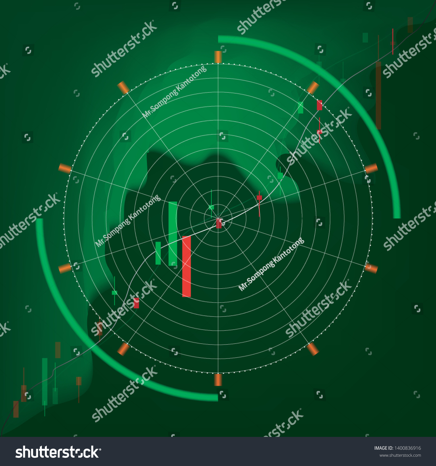 Stock Vector Scanner World Map Stock Vector (Royalty Free) 1400836916 ...