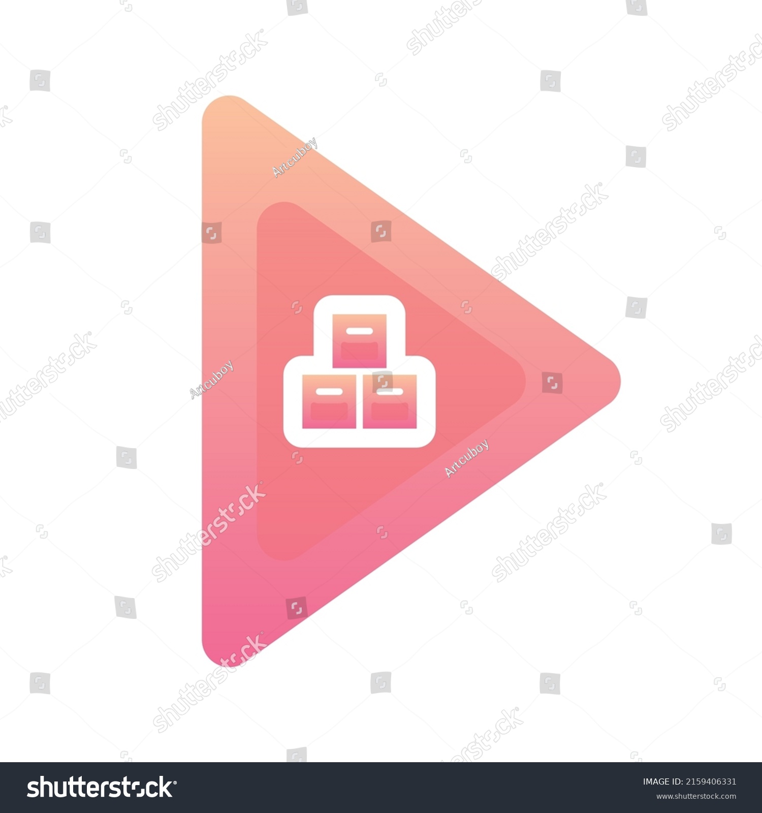 Stockpile Play Logo Gradient Design Template Stock Vector (Royalty Free ...