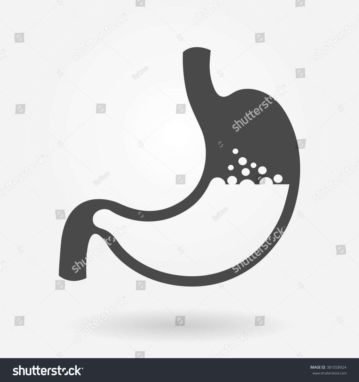 Stomach Icon Stock Vector (Royalty Free) 381058924