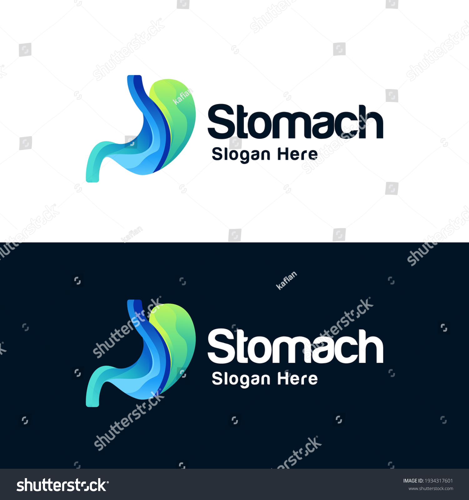 Vektor Stok Stomach Logo Design Vector Illustration (Tanpa Royalti ...