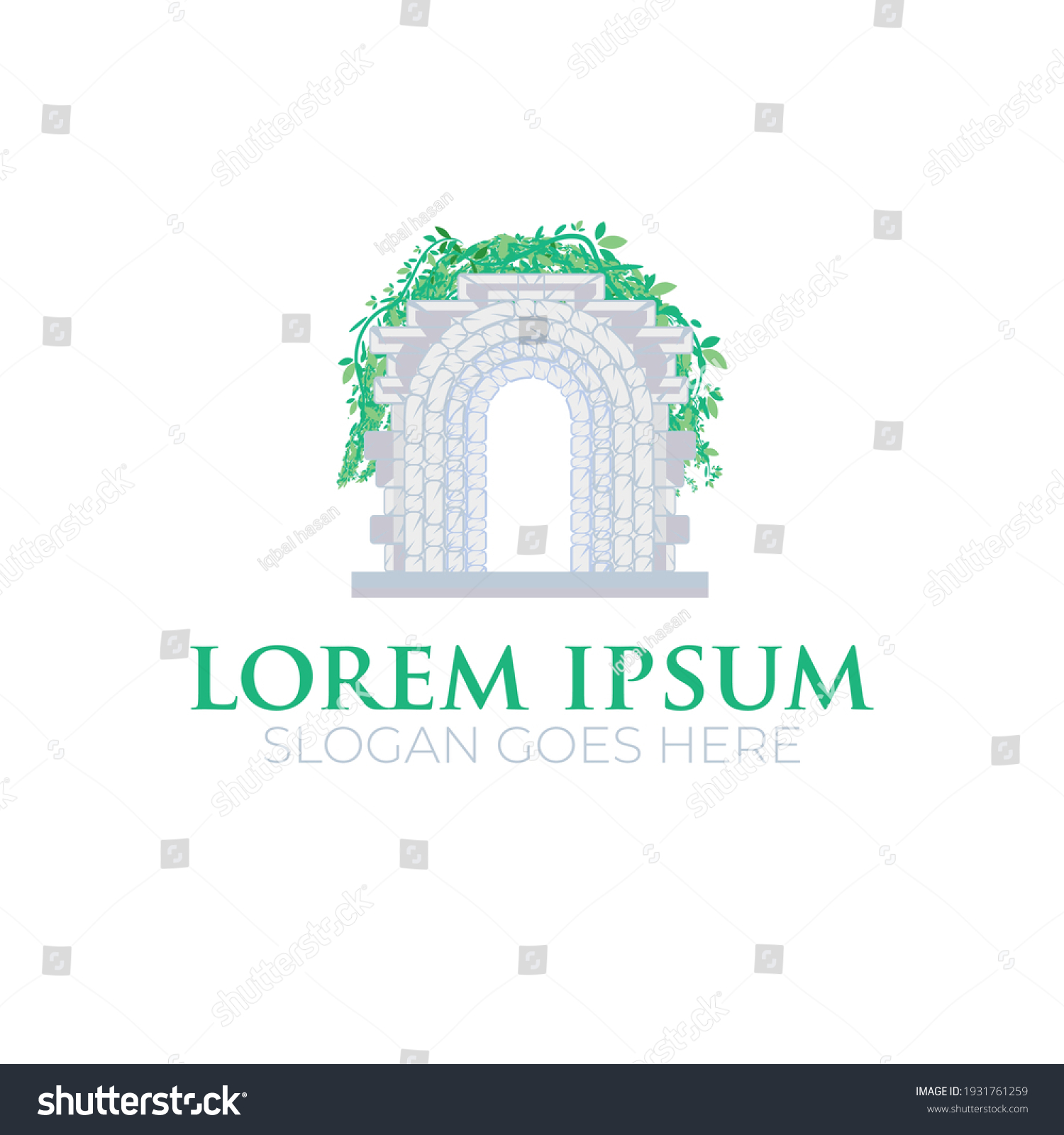 Stone Arch Logo Design Template Vector Stock Vector (Royalty Free ...