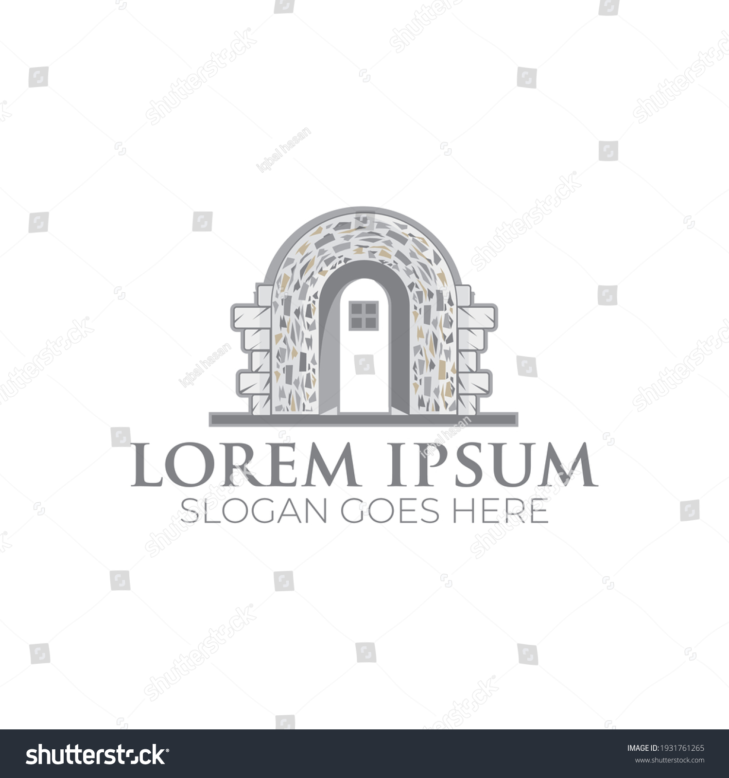 Stone Arch Logo Design Template Vector Stock Vector (Royalty Free ...